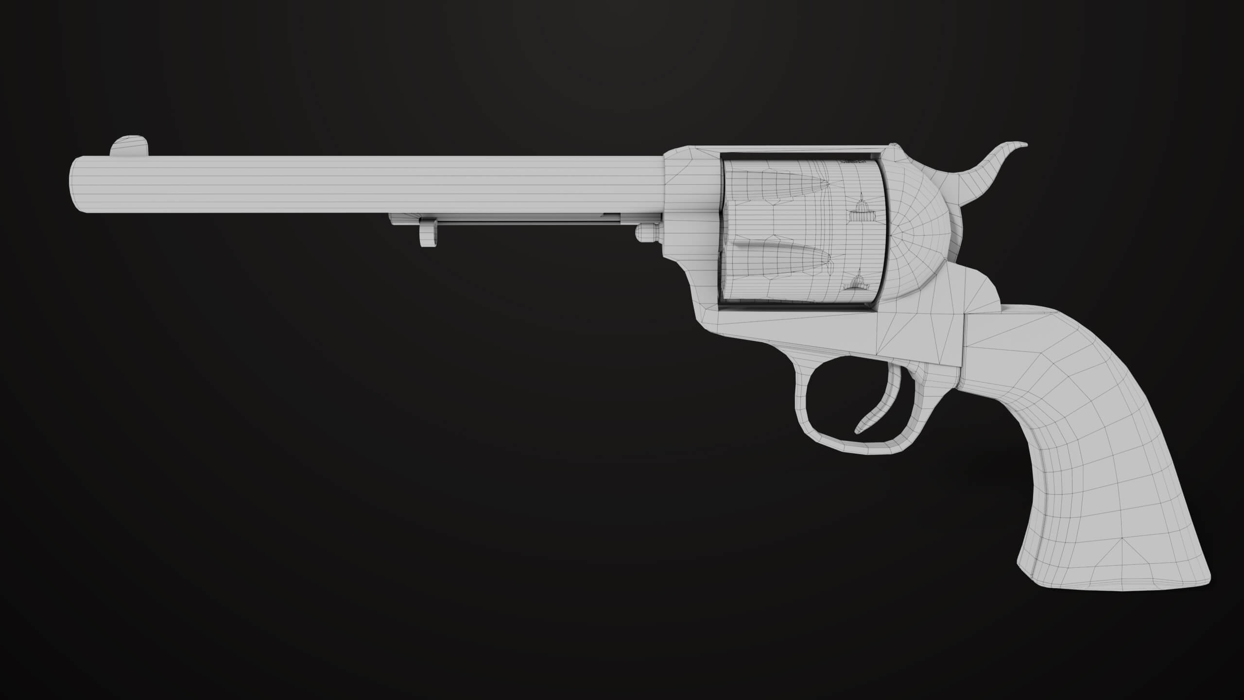Revolver 03 Model Colt Silver All PBR Unity UE Textures by Eight Vertex