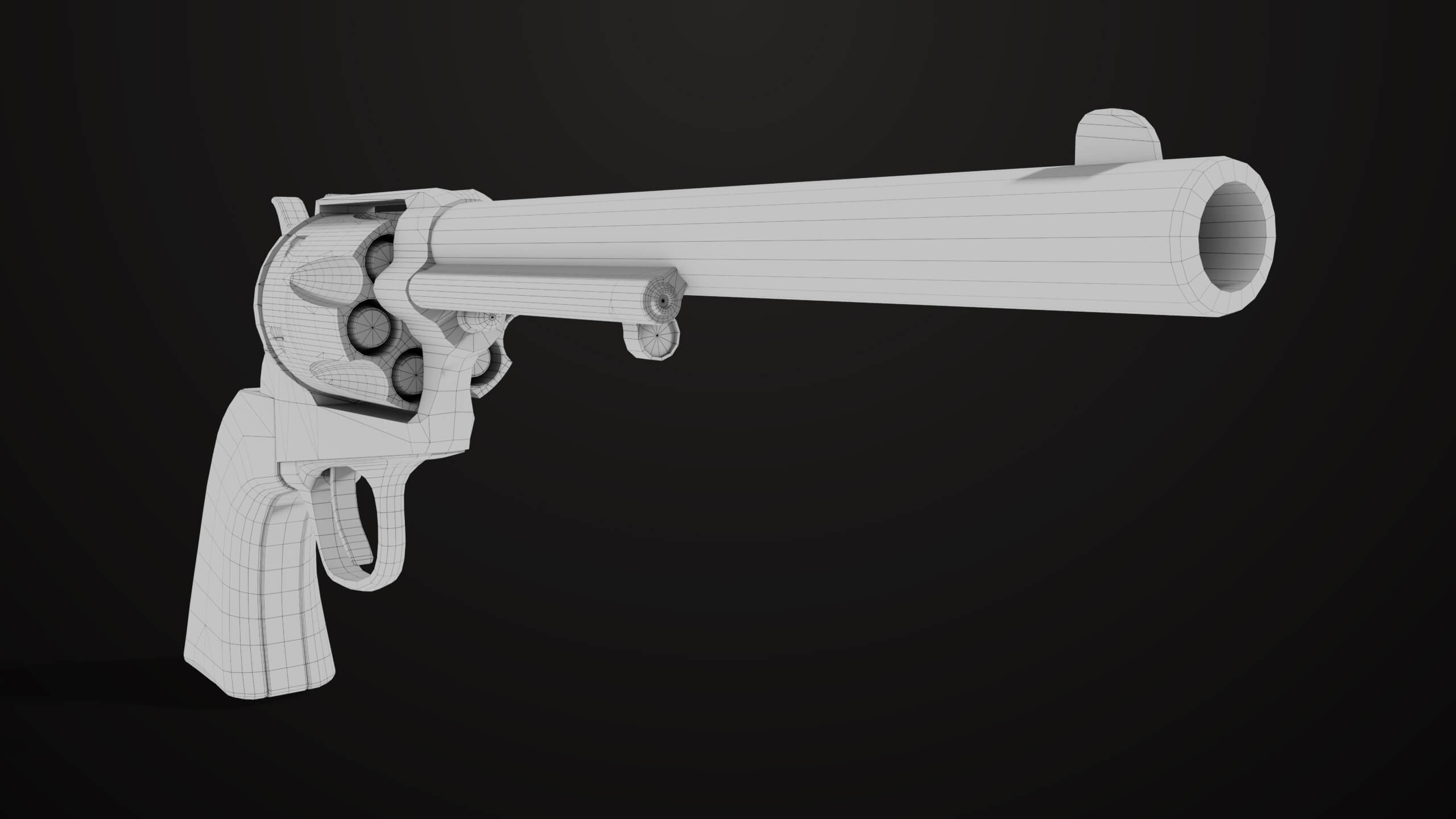 Revolver 03 Model Colt Silver All PBR Unity UE Textures by Eight Vertex