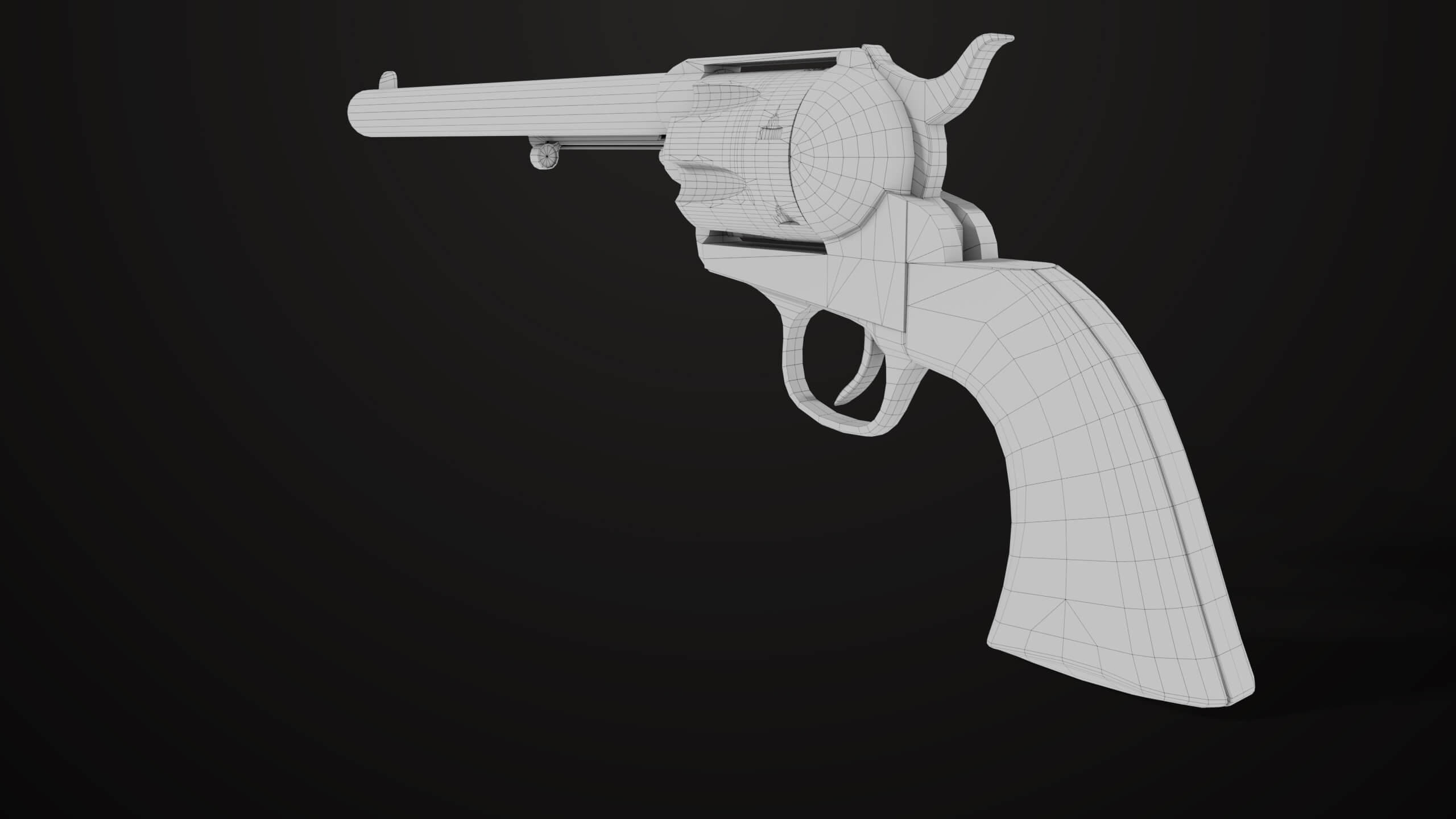 Revolver 03 Model Colt Silver All PBR Unity UE Textures by Eight Vertex