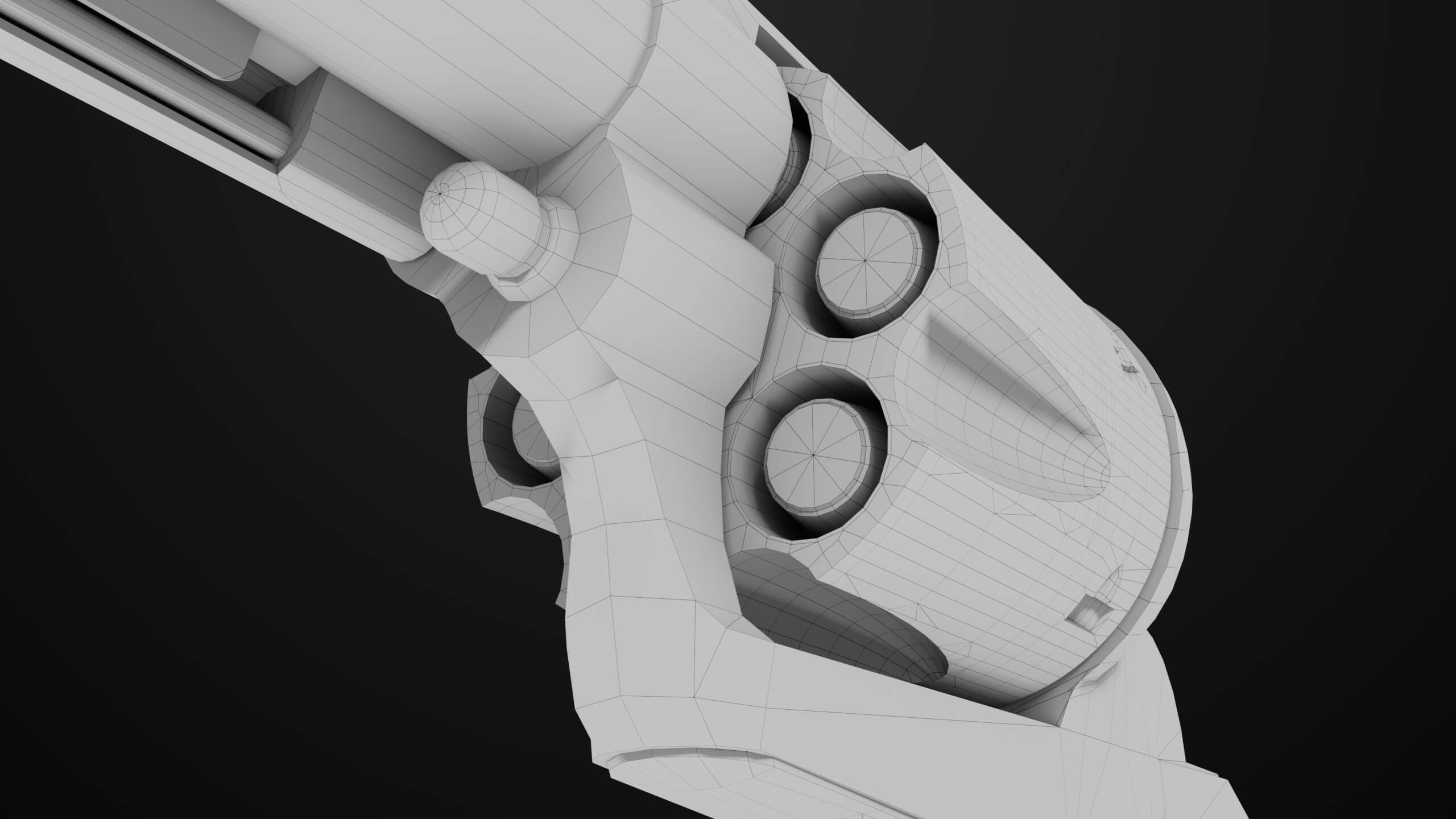 Revolver 03 Model Colt Silver All PBR Unity UE Textures by Eight Vertex