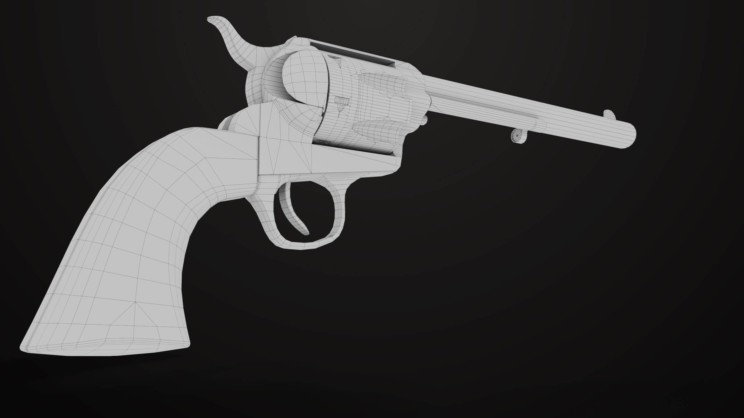 Revolver 03 Model Colt Silver All PBR Unity UE Textures by Eight Vertex