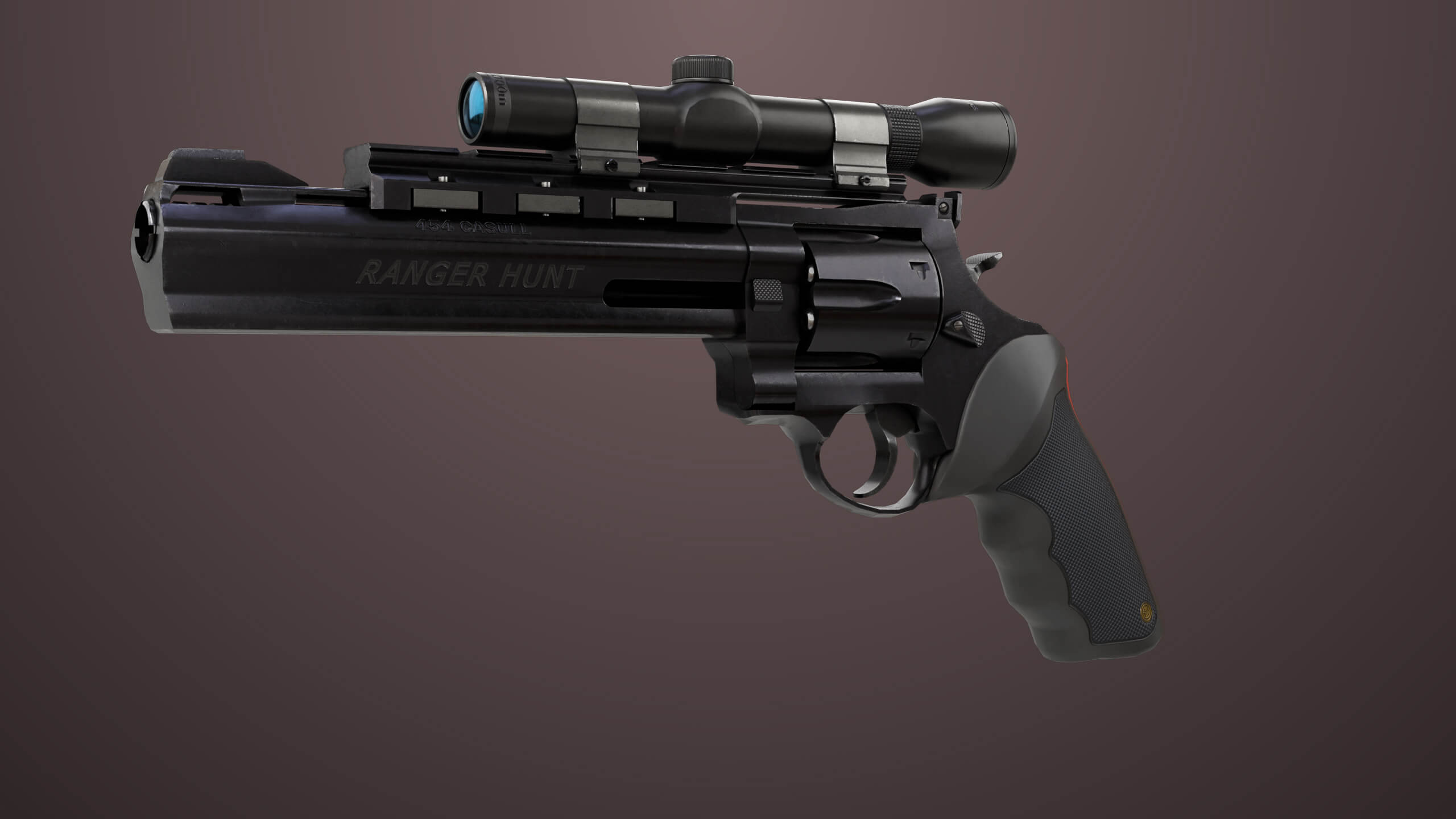 Revolver 04 Black Taurus Raging All PBR Unity UE Textures - 3D Model by ...