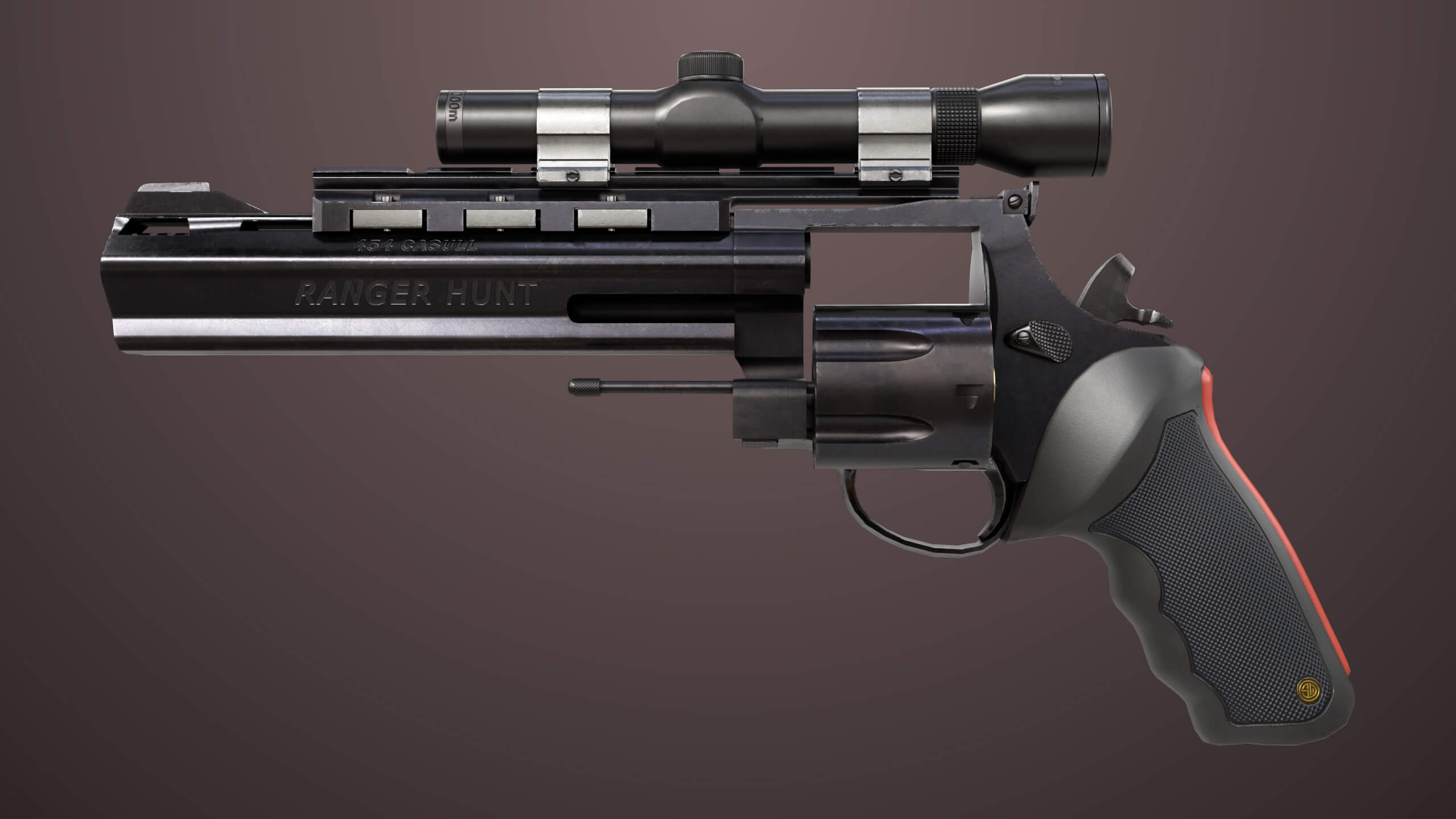 Revolver 04 Black Taurus Raging All PBR Unity UE Textures - 3D Model by ...