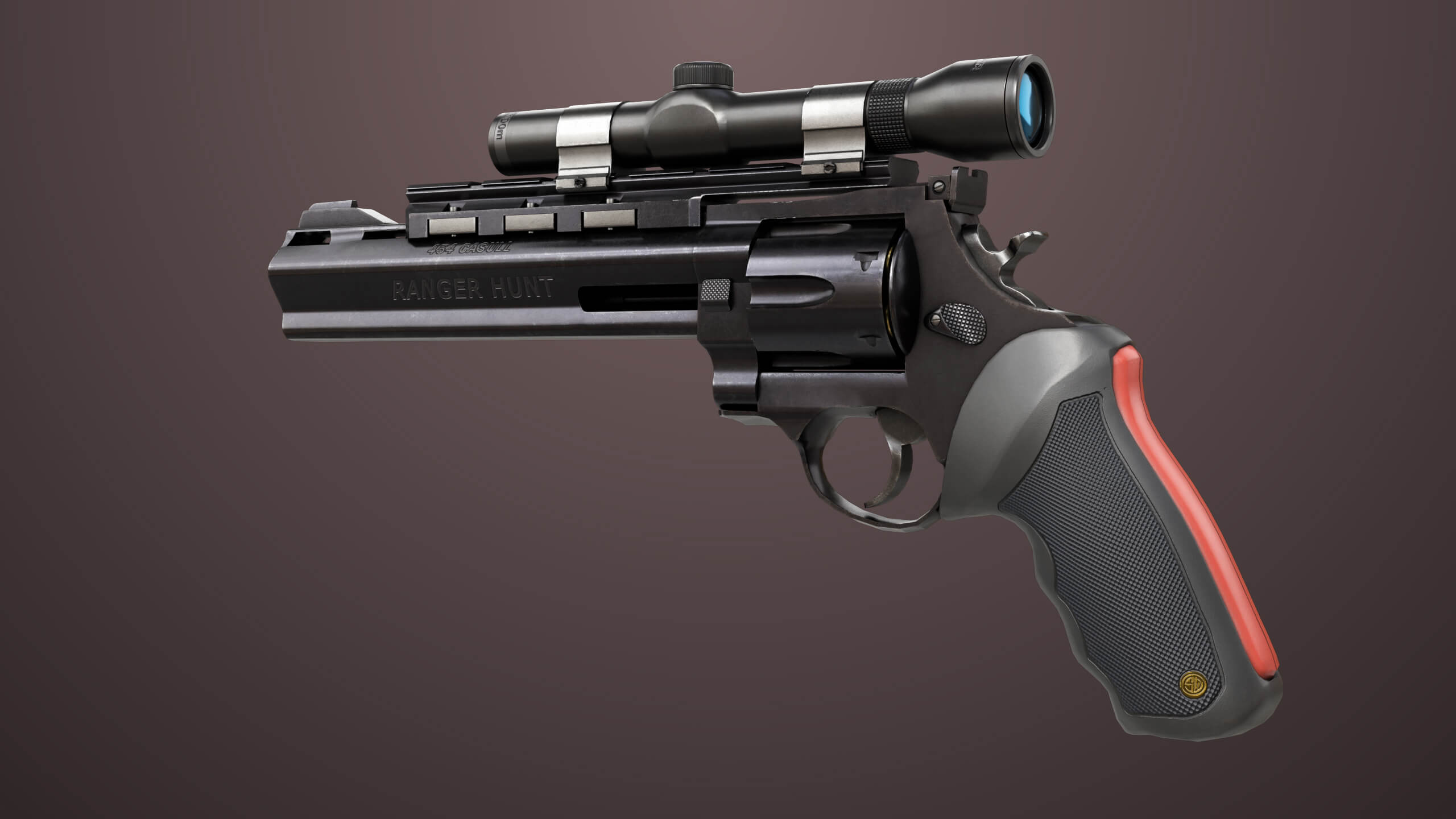 Revolver 04 Black Taurus Raging All PBR Unity UE Textures - 3D Model by ...