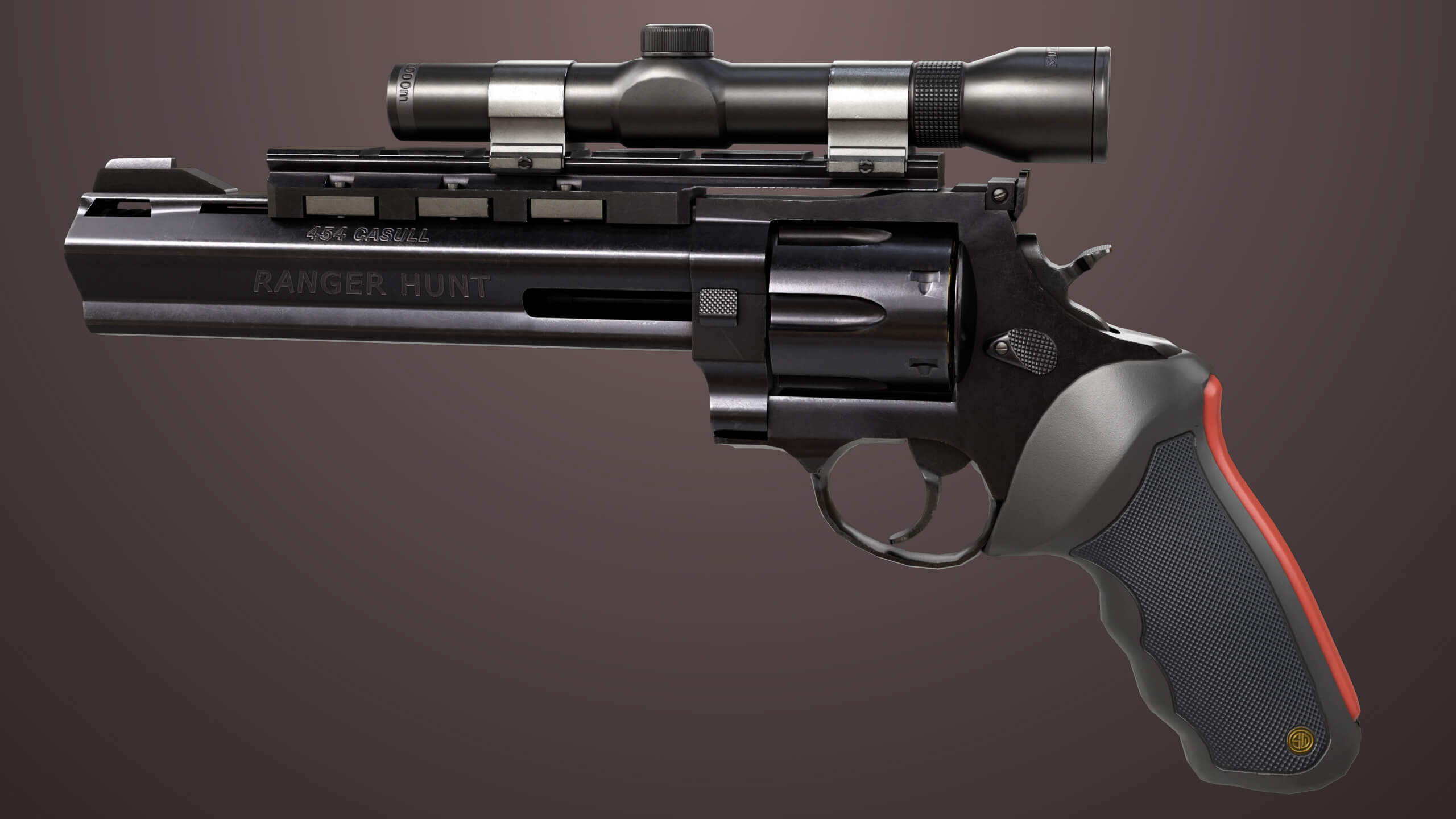 Revolver 04 Black Taurus Raging All PBR Unity UE Textures - 3D Model by ...