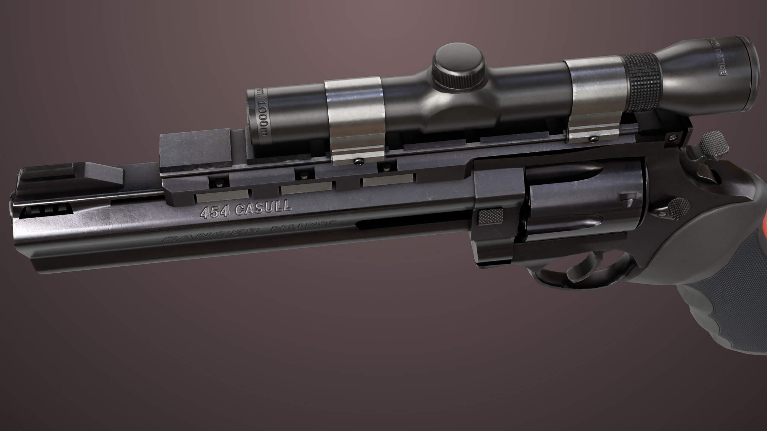 Revolver 04 Black Taurus Raging All PBR Unity UE Textures - 3D Model by ...