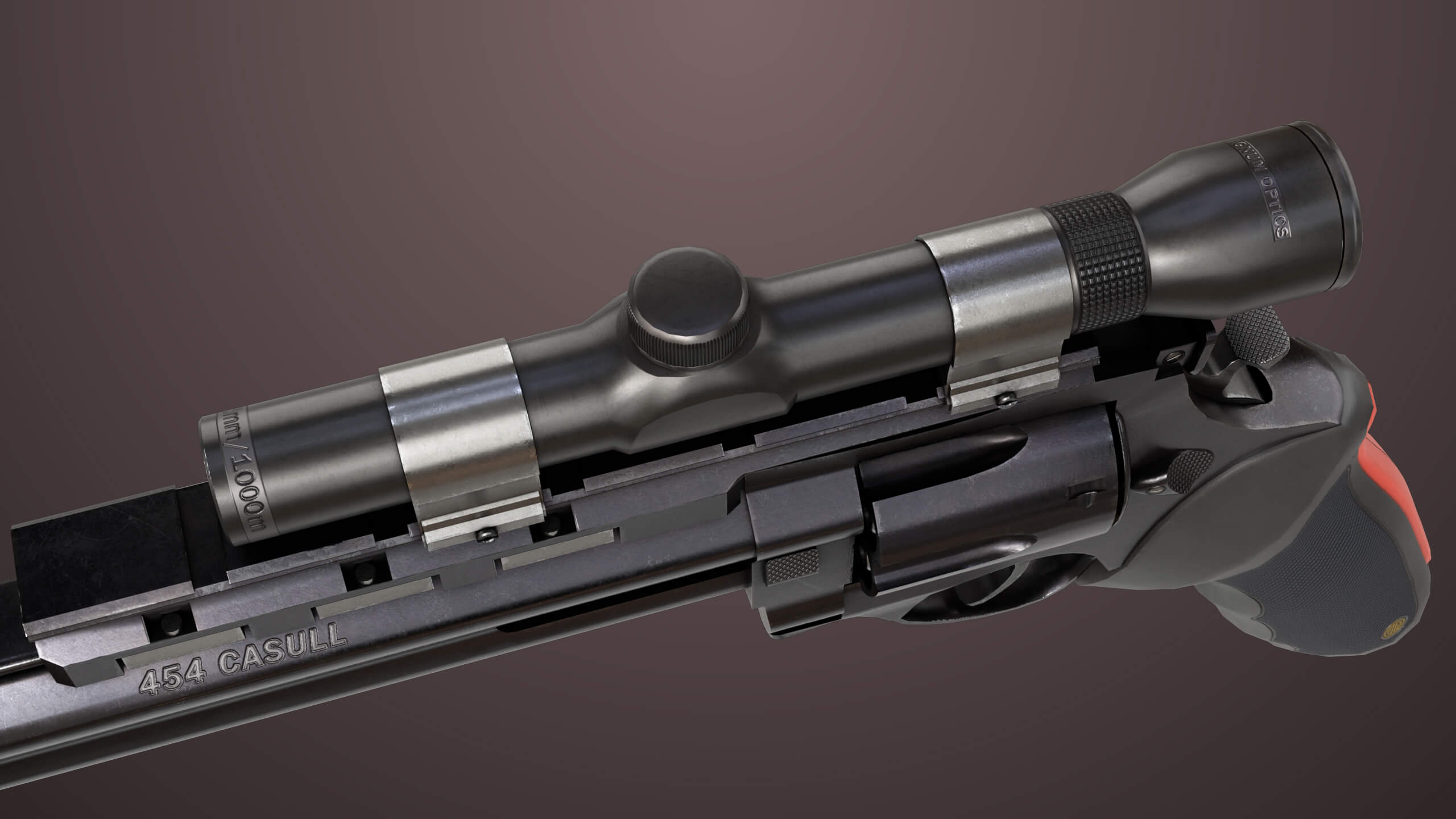 Revolver 04 Black Taurus Raging All PBR Unity UE Textures - 3D Model by Eight Vertex