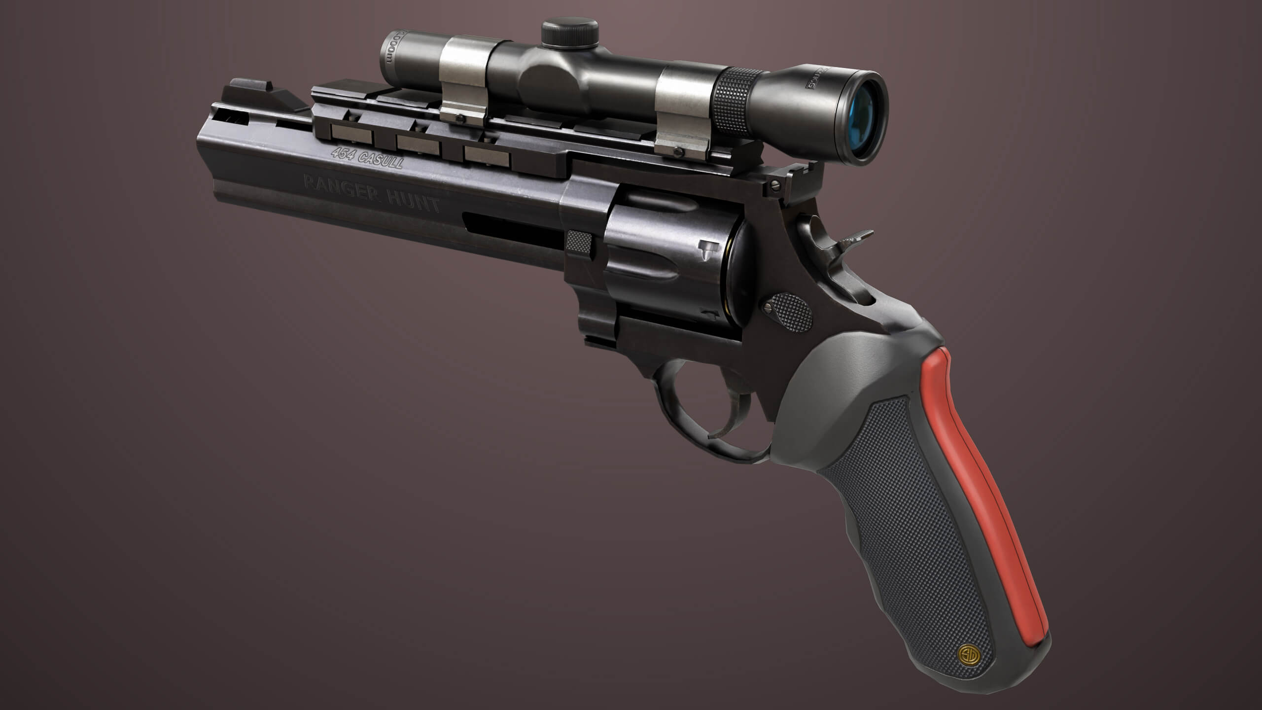 Revolver 04 Black Taurus Raging All PBR Unity UE Textures - 3D Model by Eight Vertex