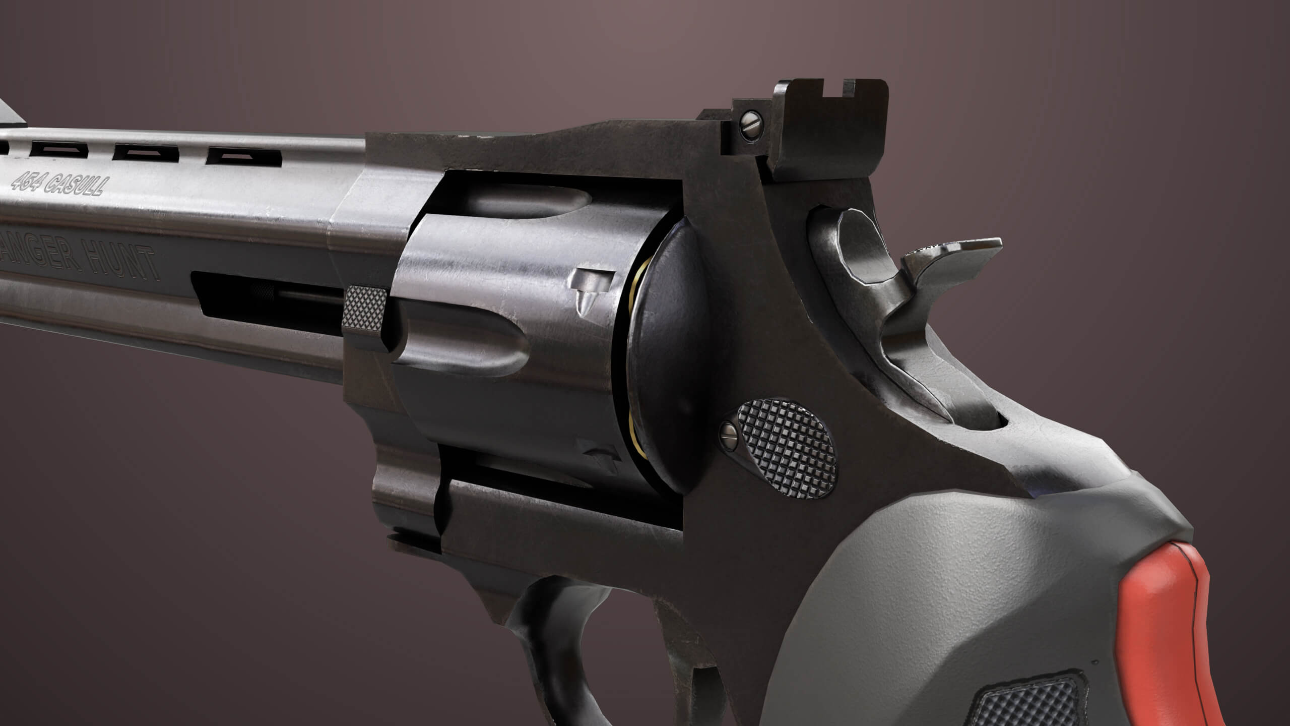 Revolver 04 Black Taurus Raging All PBR Unity UE Textures - 3D Model by ...