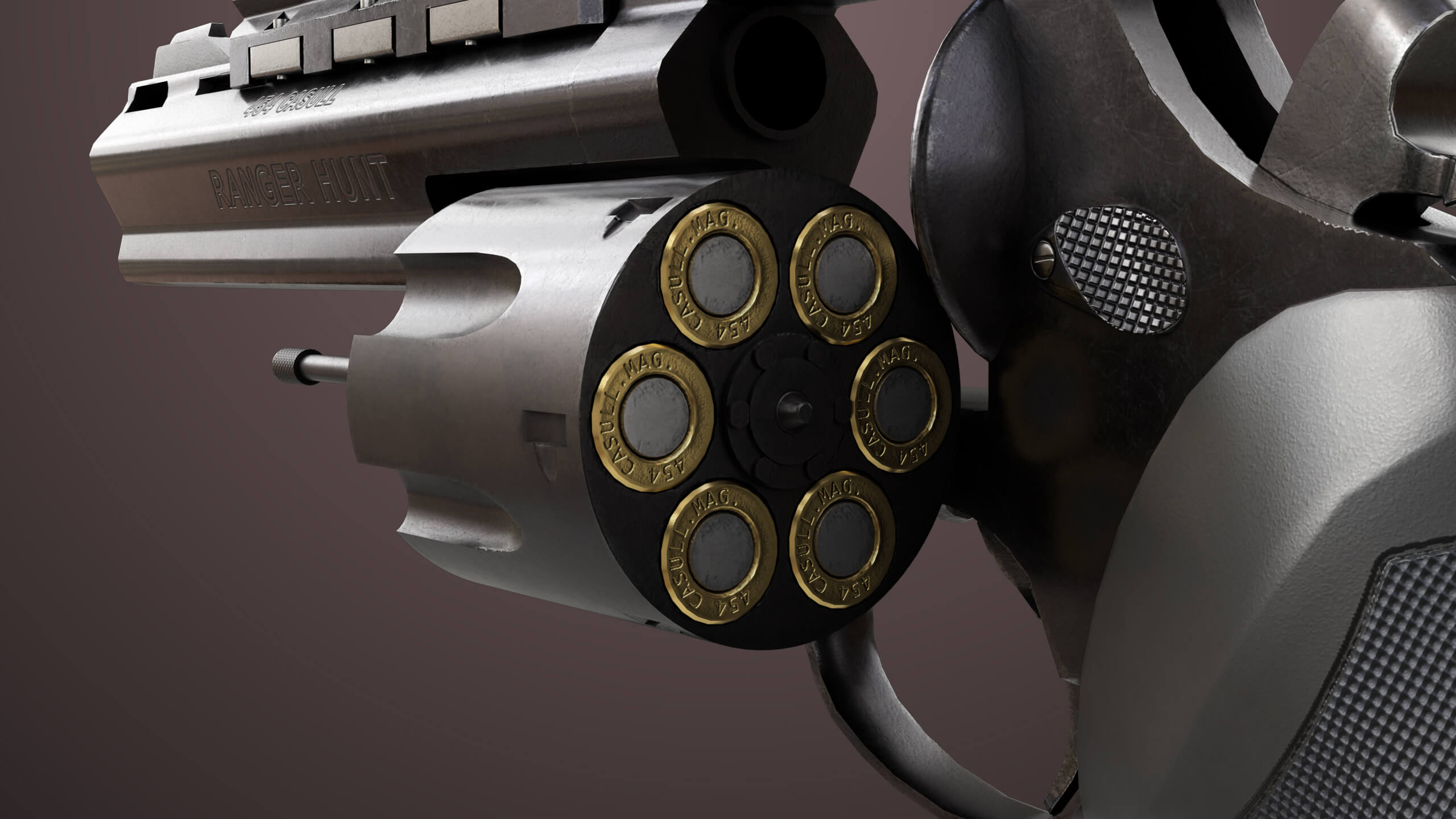 Revolver 04 Black Taurus Raging All PBR Unity UE Textures - 3D Model by ...