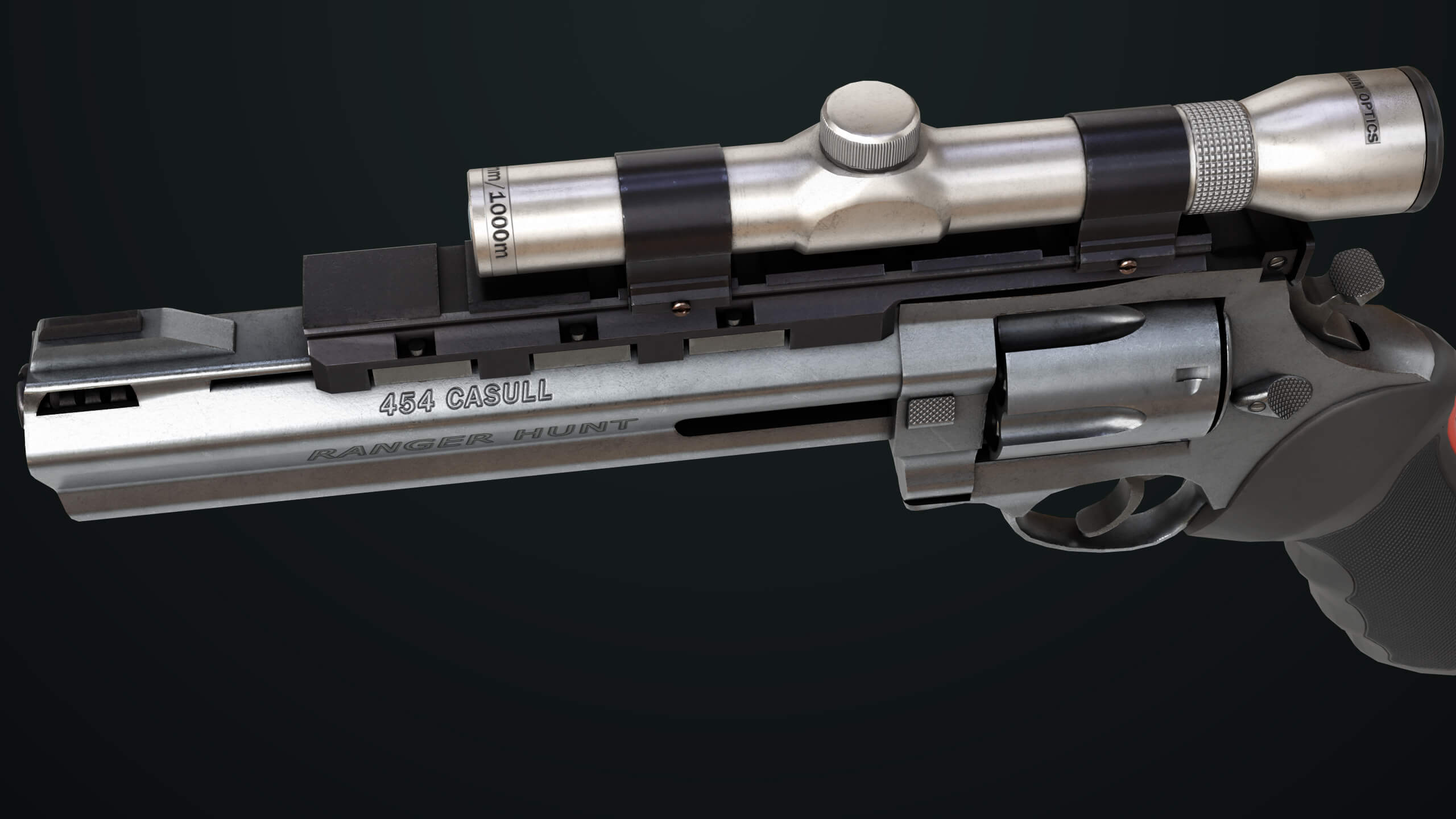 Revolver 04 Silver Taurus Raging All PBR Unity UE Textures - 3D Model ...