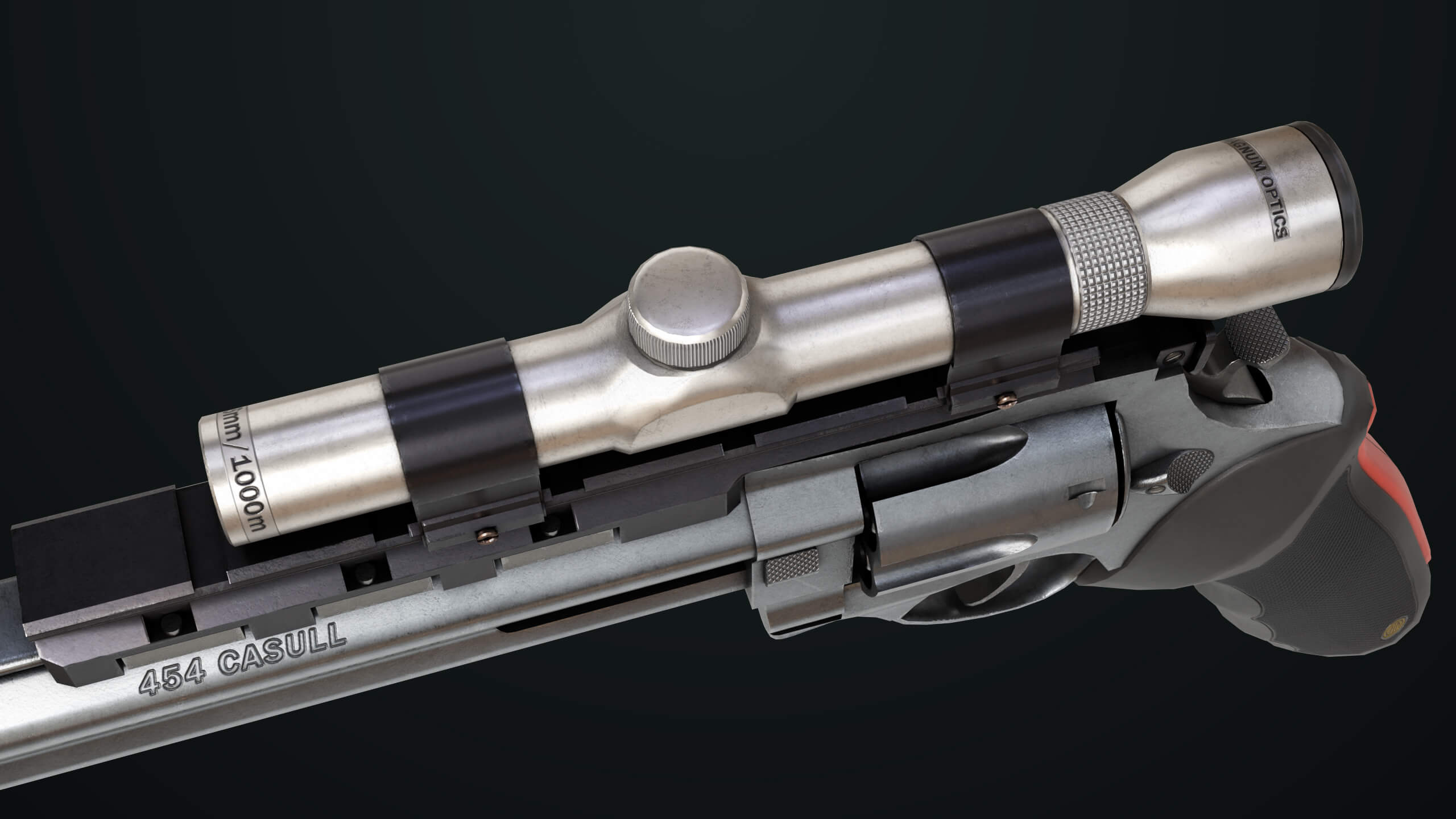 Revolver 04 Silver Taurus Raging All PBR Unity UE Textures - 3D Model ...