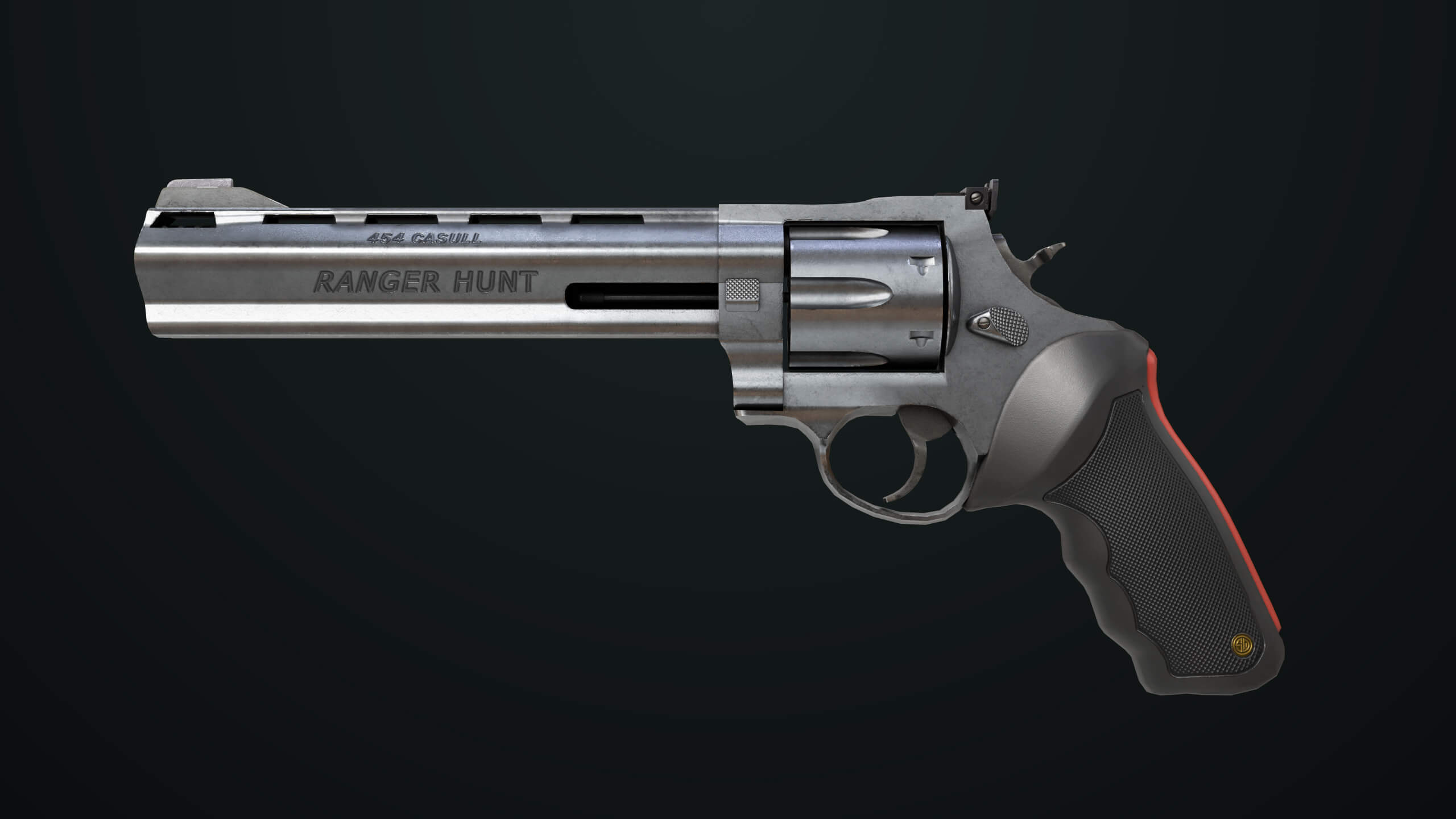 Revolver 04 Silver Taurus Raging All PBR Unity UE Textures - 3D Model by Eight Vertex