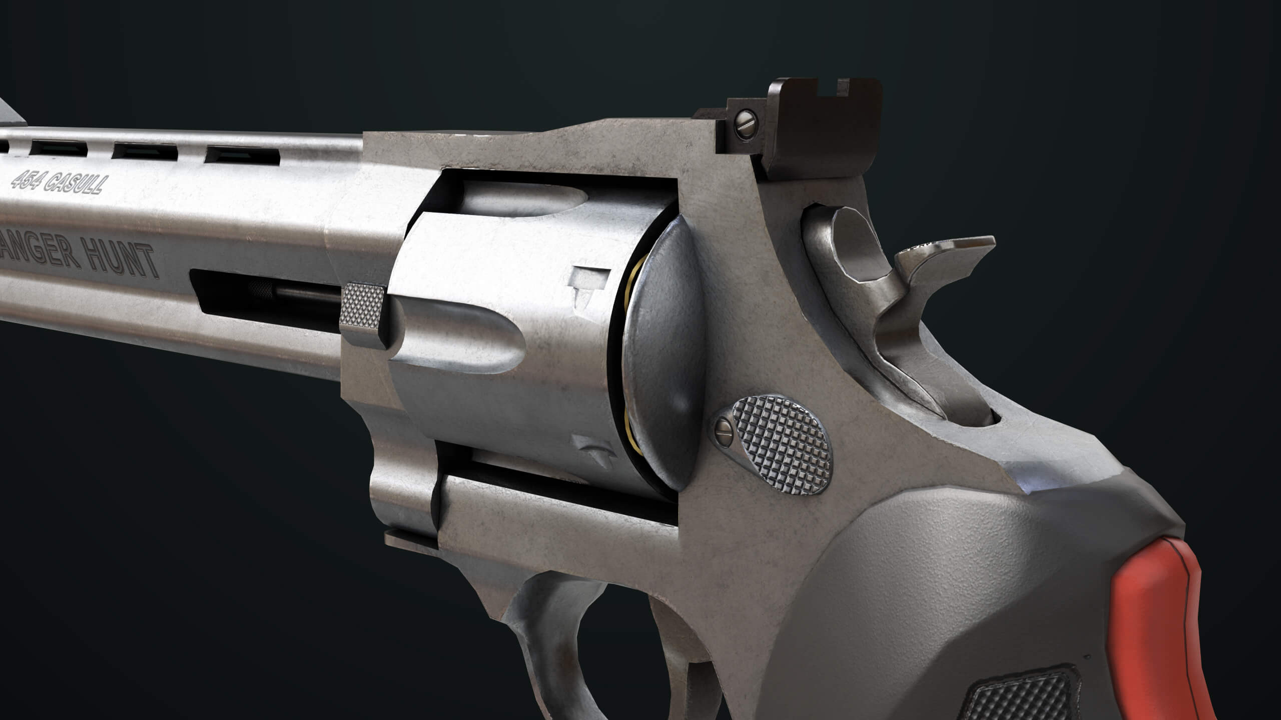 Revolver 04 Silver Taurus Raging All PBR Unity UE Textures - 3D Model ...