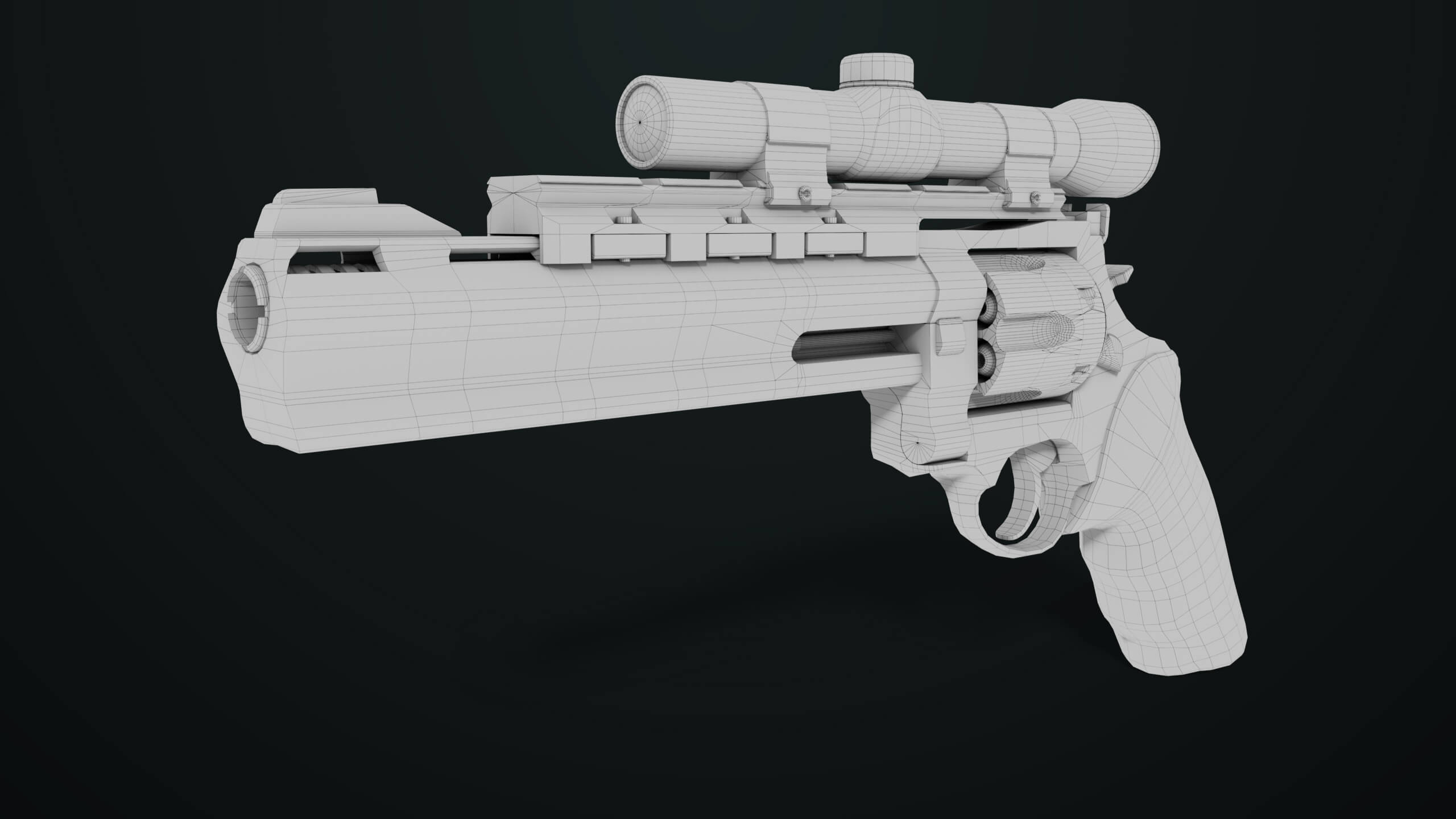 Revolver 04 Silver Taurus Raging All PBR Unity UE Textures - 3D Model ...