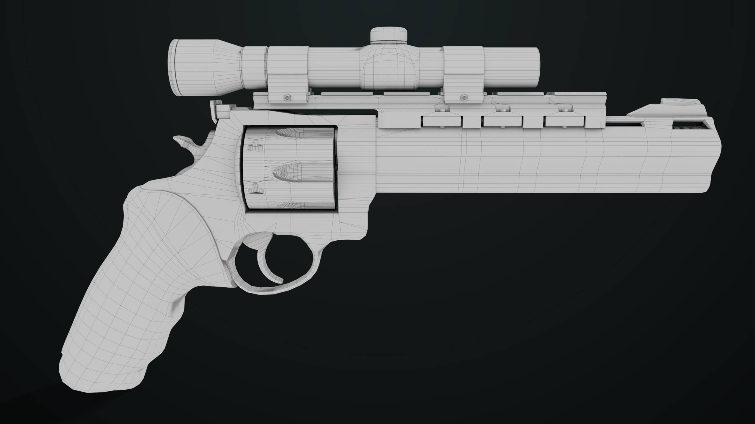 Revolver 04 Silver Taurus Raging All PBR Unity UE Textures - 3D Model ...