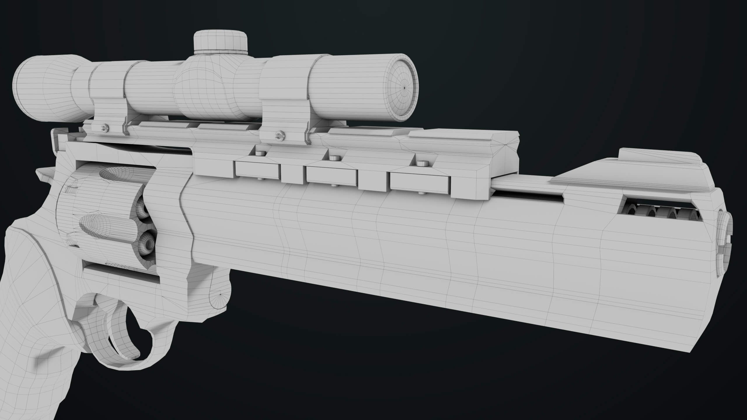 Revolver 04 Silver Taurus Raging All PBR Unity UE Textures - 3D Model ...