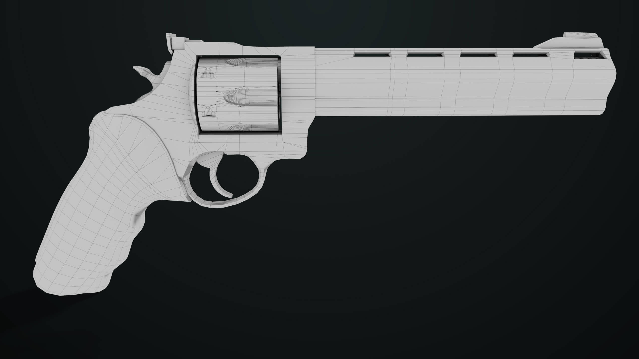 Revolver 04 Silver Taurus Raging All PBR Unity UE Textures - 3D Model ...