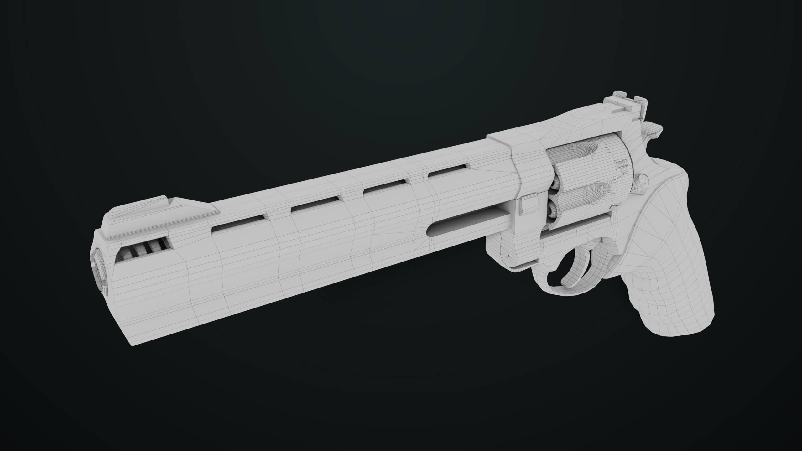 Revolver 04 Silver Taurus Raging All PBR Unity UE Textures - 3D Model ...