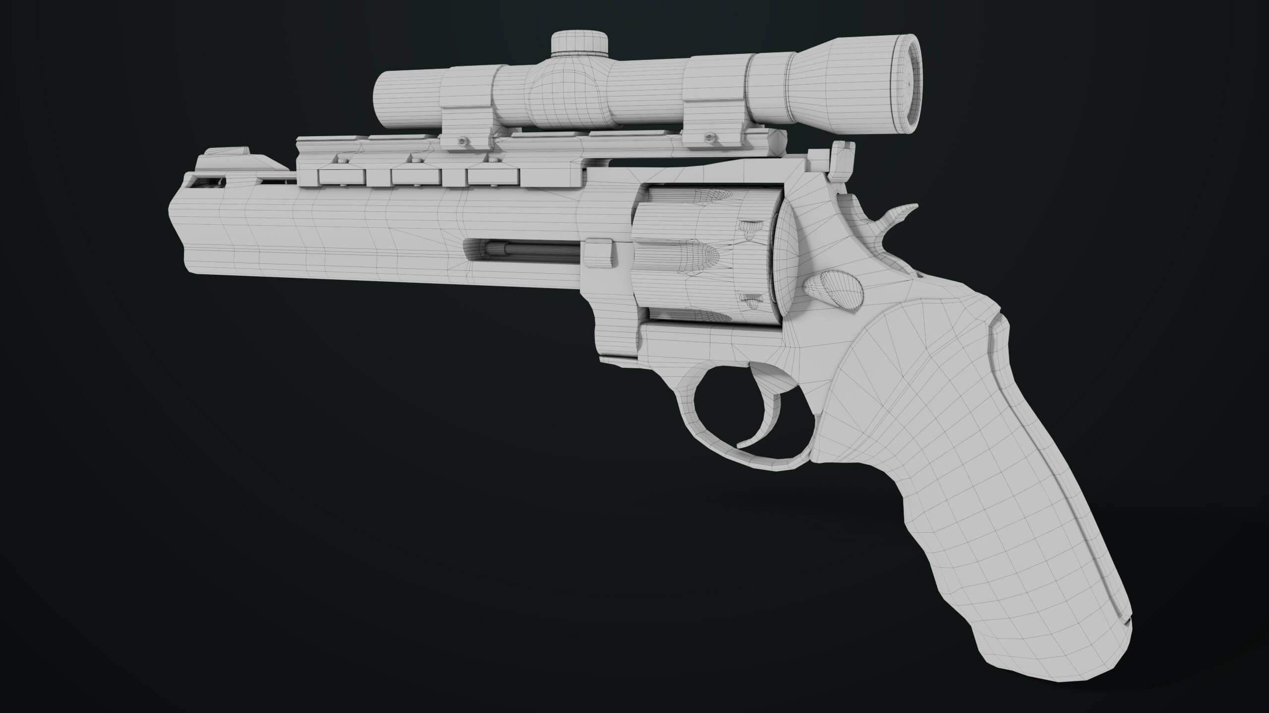 Revolver 04 Silver Taurus Raging All PBR Unity UE Textures - 3D Model ...