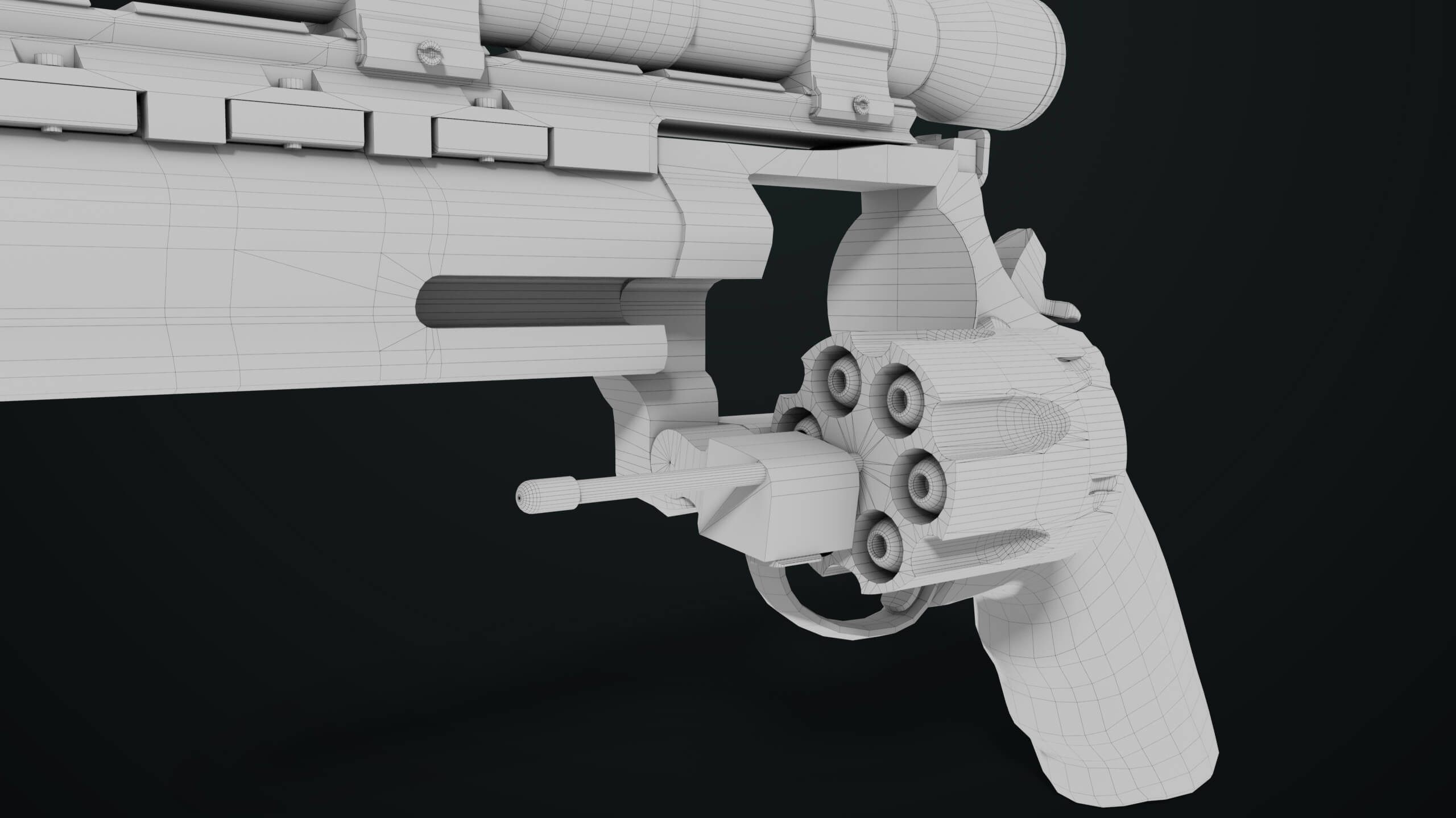 Revolver 04 Silver Taurus Raging All PBR Unity UE Textures - 3D Model ...