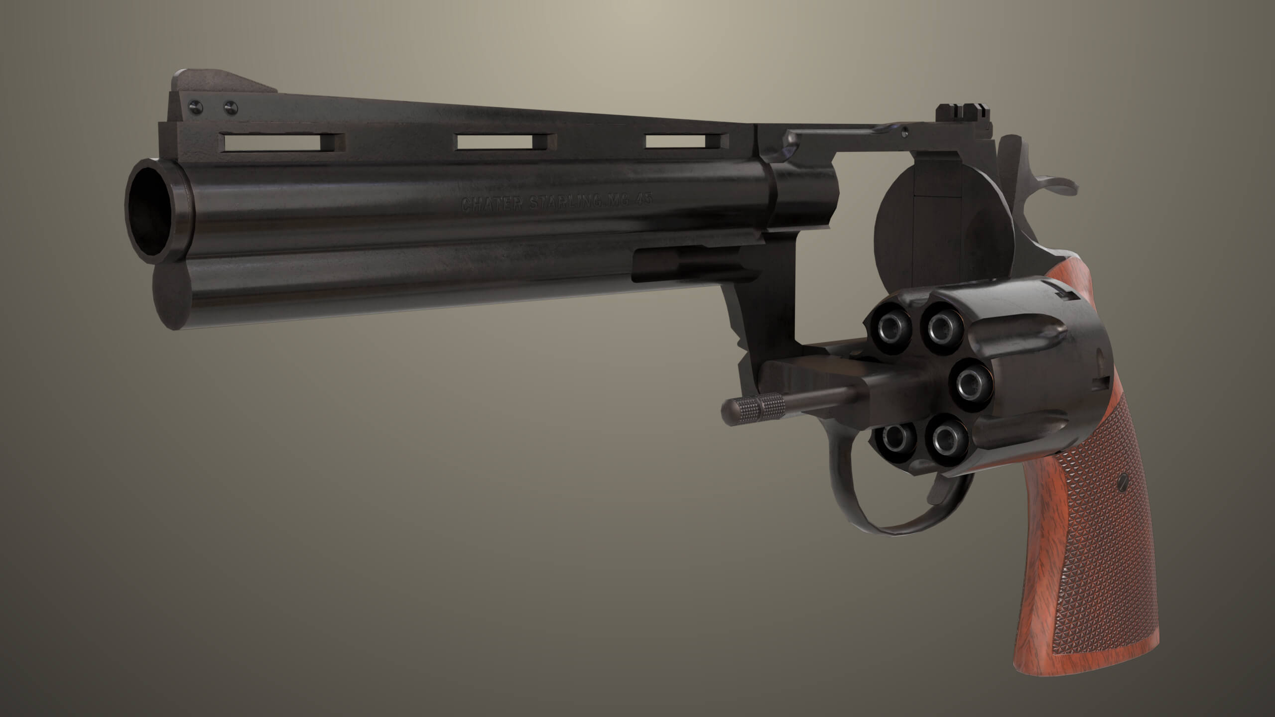 Revolver 05 Black Colt Python All PBR Unity UE Textures - 3D Model by ...
