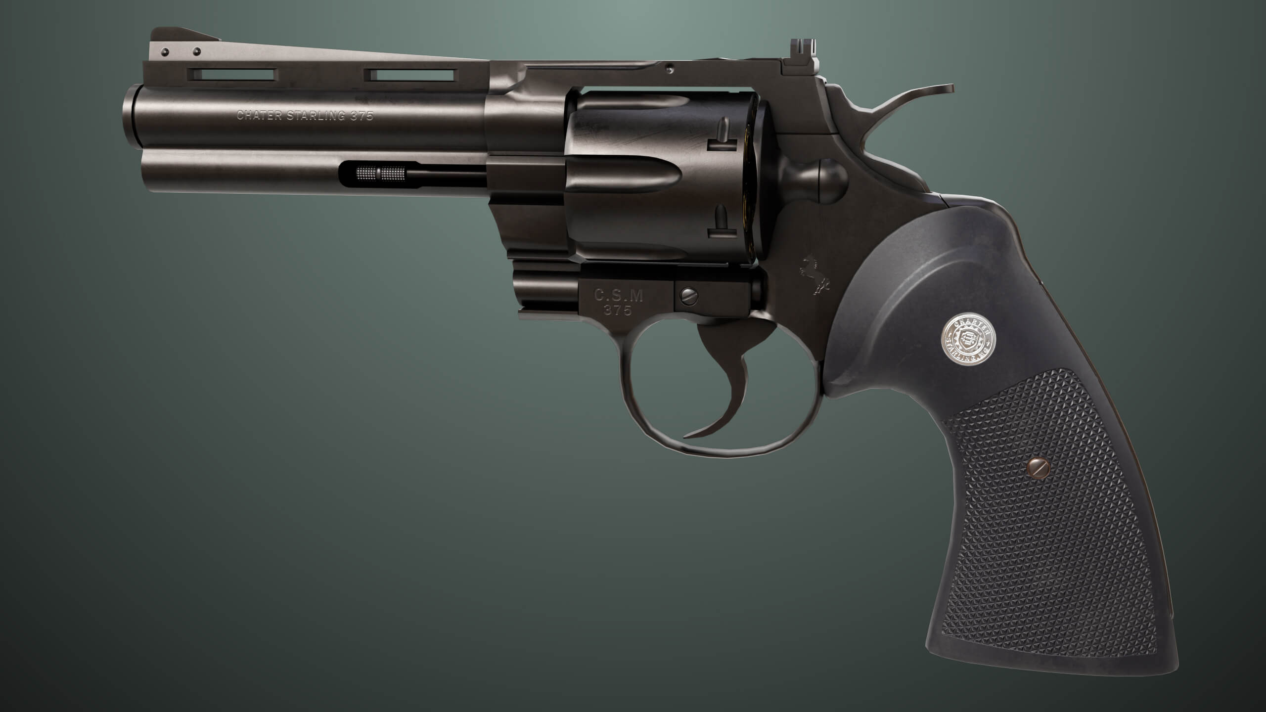 7 Black Revolvers Collection All PBR Unity UE Textures by Eight Vertex