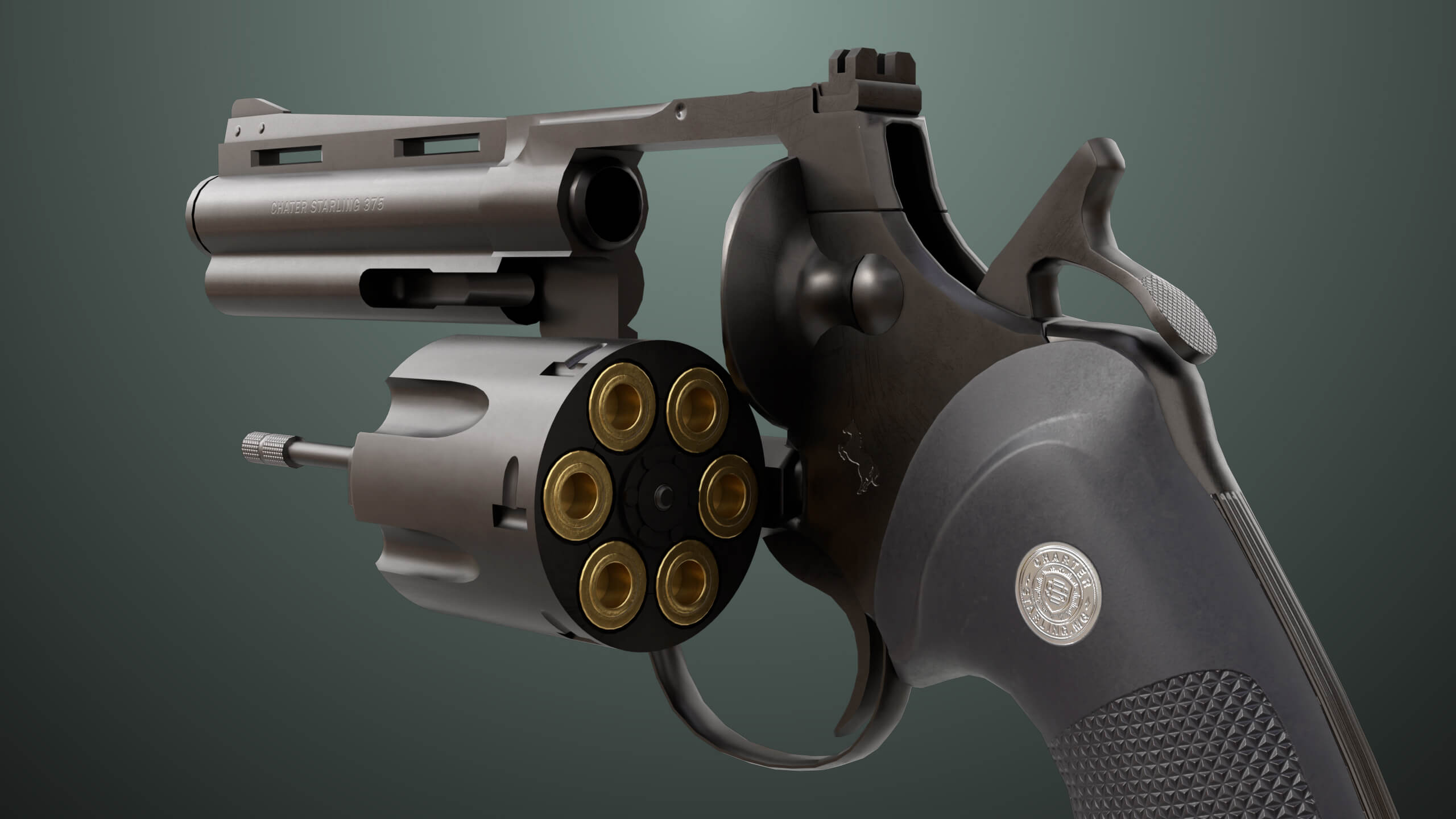 Revolver 05 Medium Black All PBR Unity UE Textures - 3D Model by Eight ...