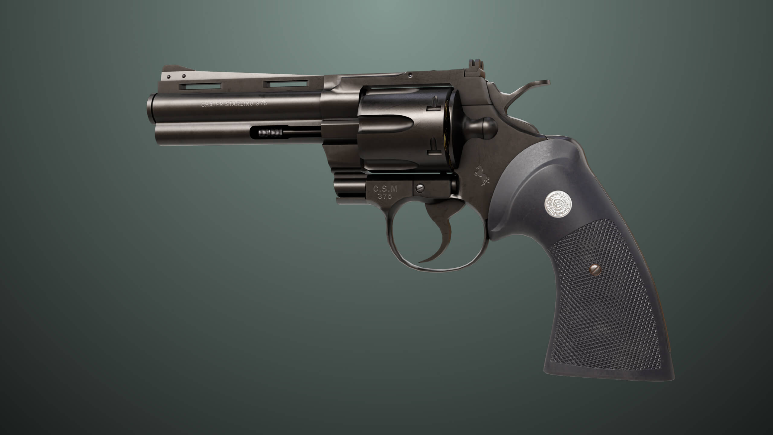 Revolver 05 Medium Black All PBR Unity UE Textures - 3D Model by Eight ...