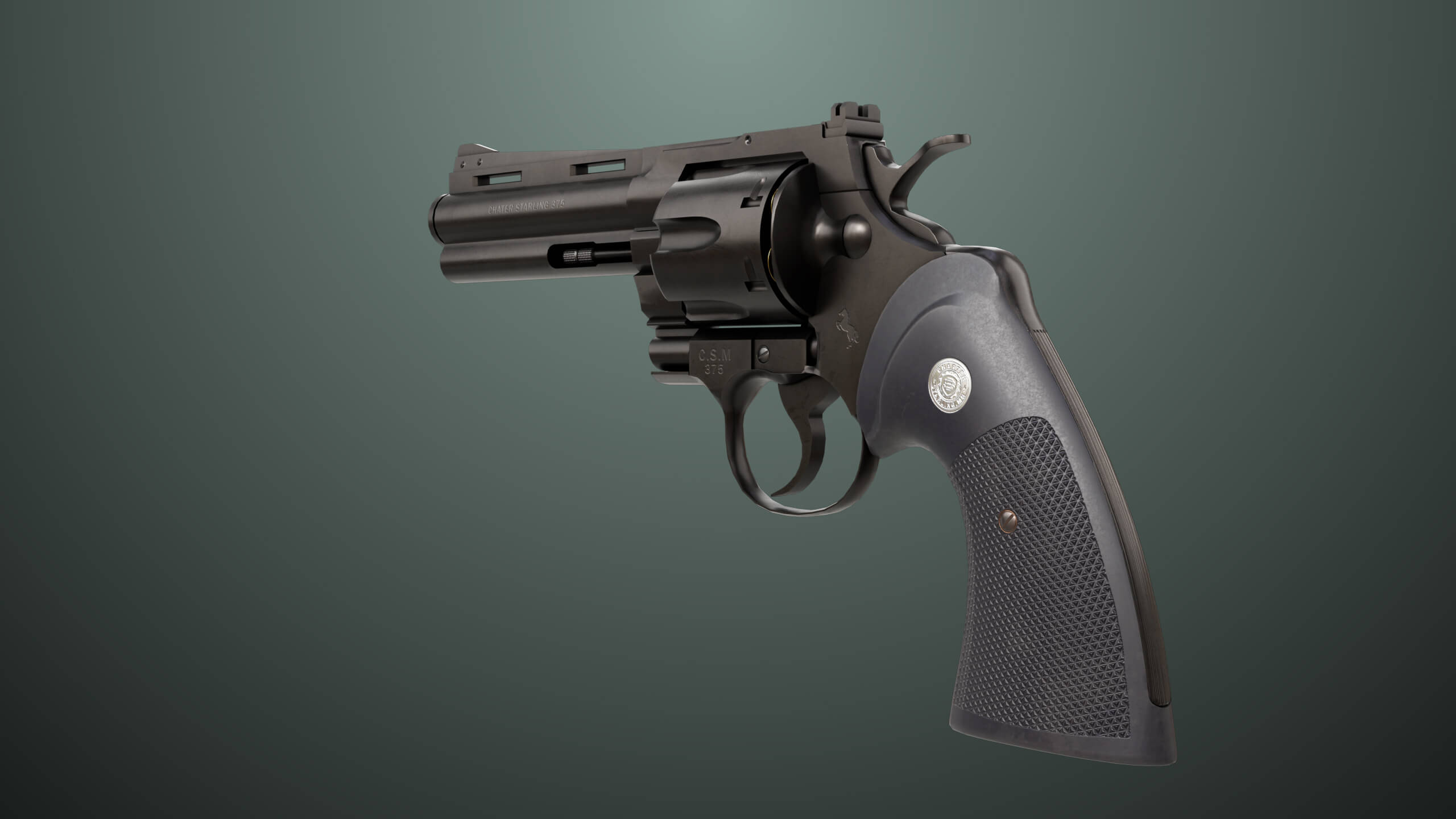 Revolver 05 Medium Black All PBR Unity UE Textures - 3D Model by Eight ...