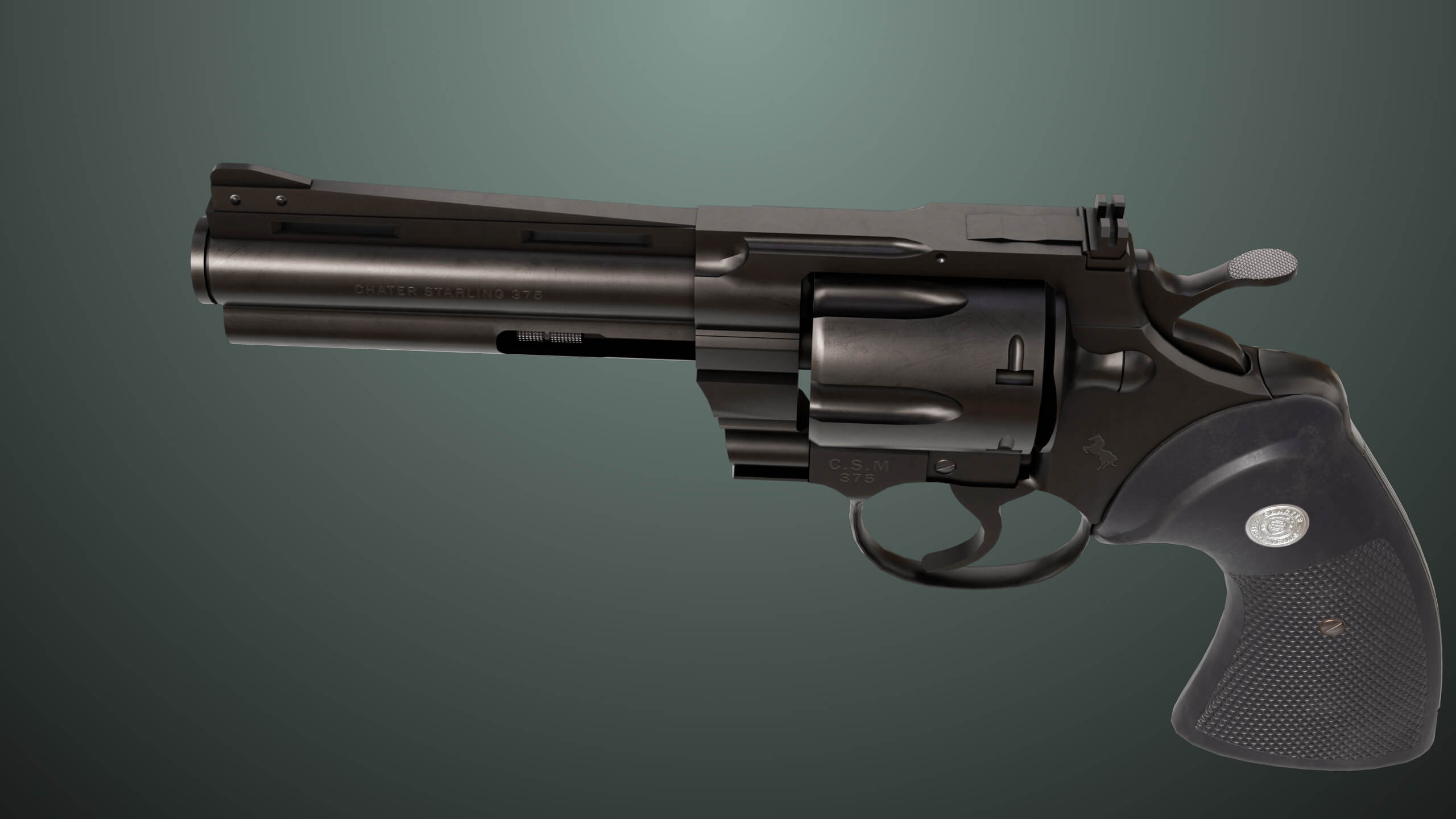 Revolver 05 Medium Black All PBR Unity UE Textures - 3D Model by Eight ...