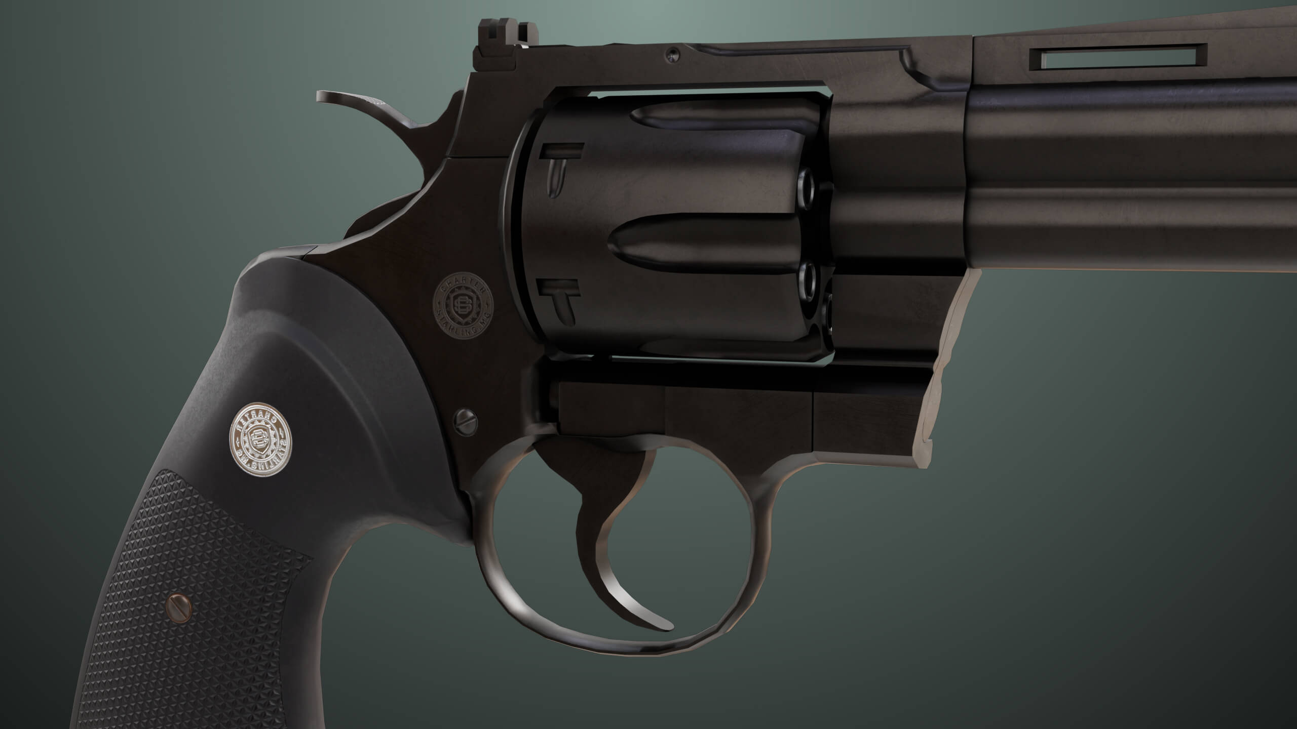 Revolver 05 Medium Black All PBR Unity UE Textures - 3D Model by Eight ...