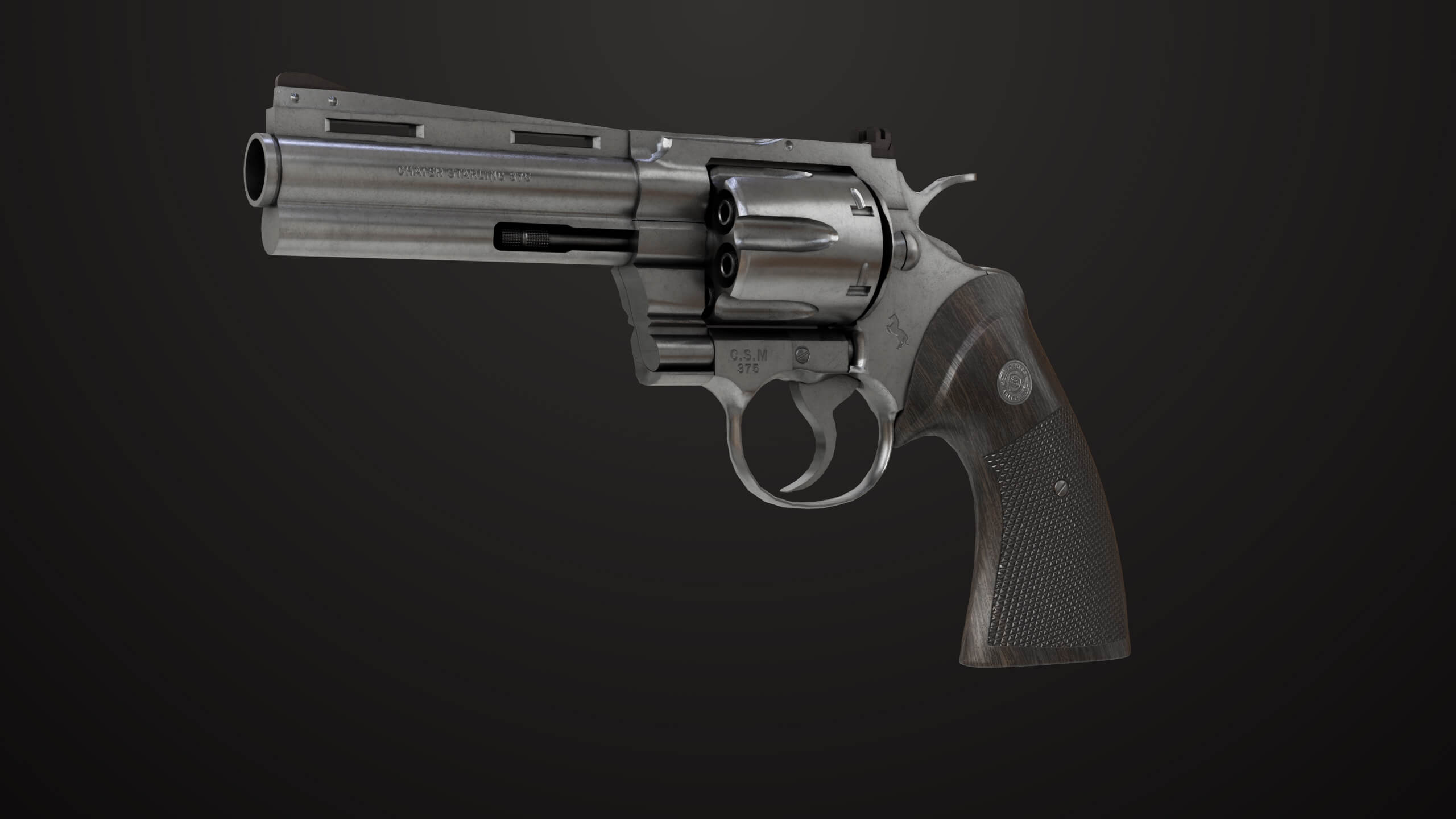 7 Silver Revolvers Collection All PBR Unity UE Textures by Eight Vertex