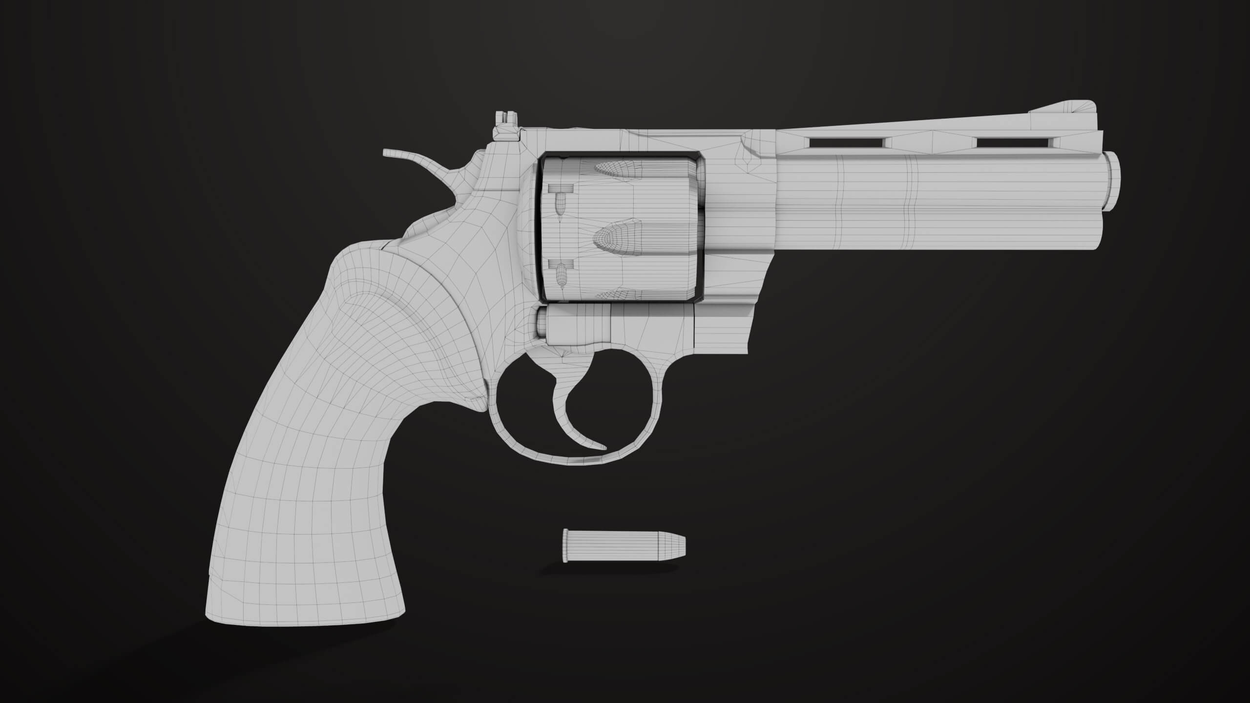 Revolver 05 Medium Silver All PBR Unity UE Textures - 3D Model by Eight ...