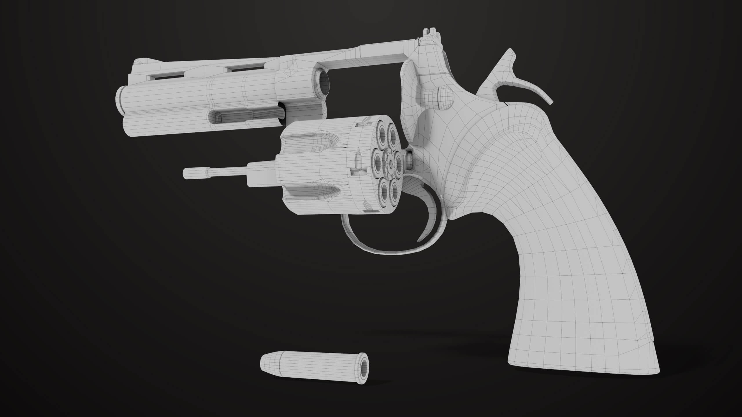 Revolver 05 Medium Silver All PBR Unity UE Textures - 3D Model by Eight ...