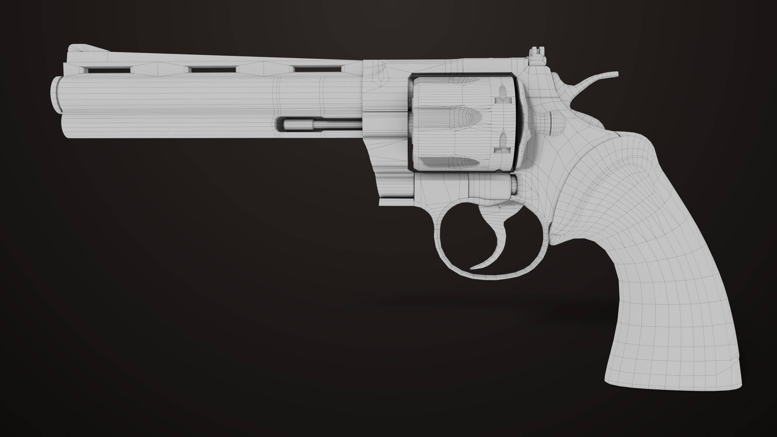 Revolver 05 Silver Colt Python All PBR Unity UE Textures - 3D Model by ...