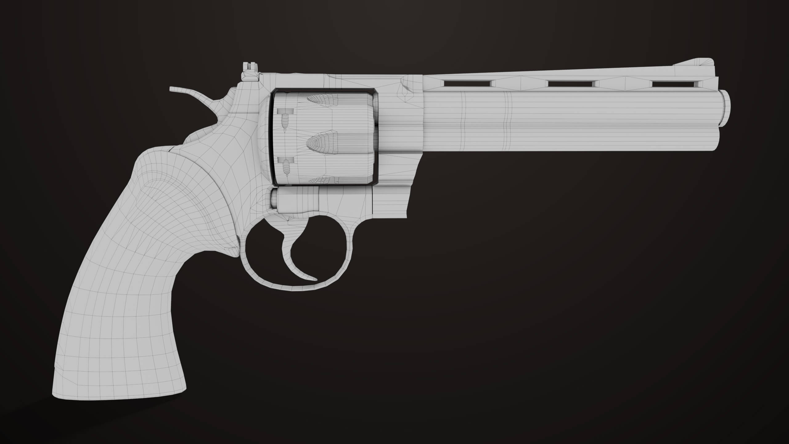 Revolver 05 Silver Colt Python All PBR Unity UE Textures - 3D Model by ...