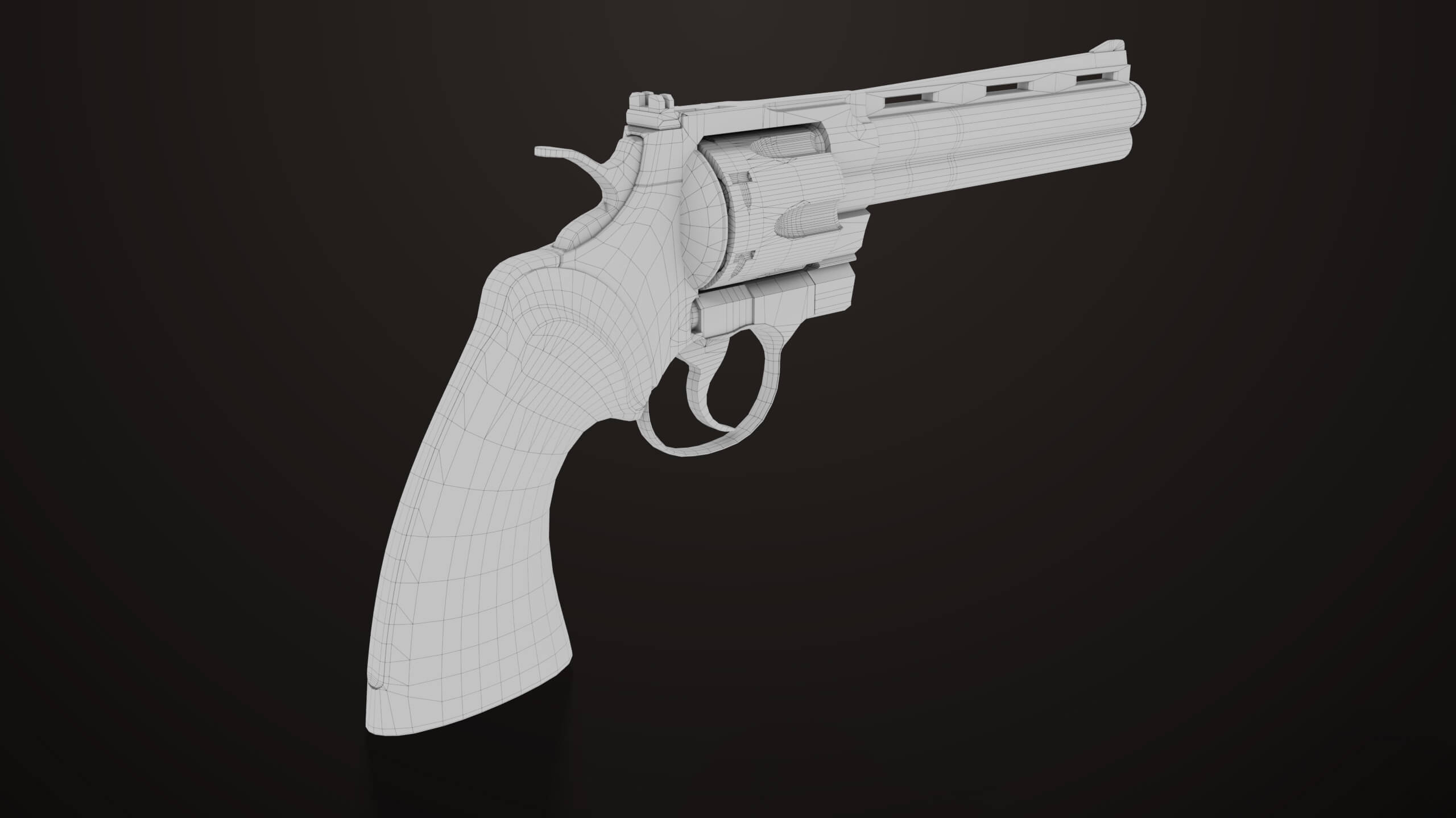 Revolver 05 Silver Colt Python All PBR Unity UE Textures - 3D Model by ...