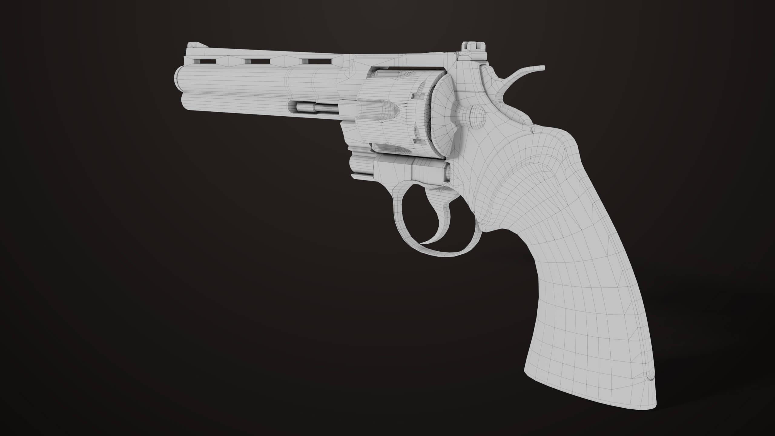Revolver 05 Silver Colt Python All PBR Unity UE Textures - 3D Model by ...