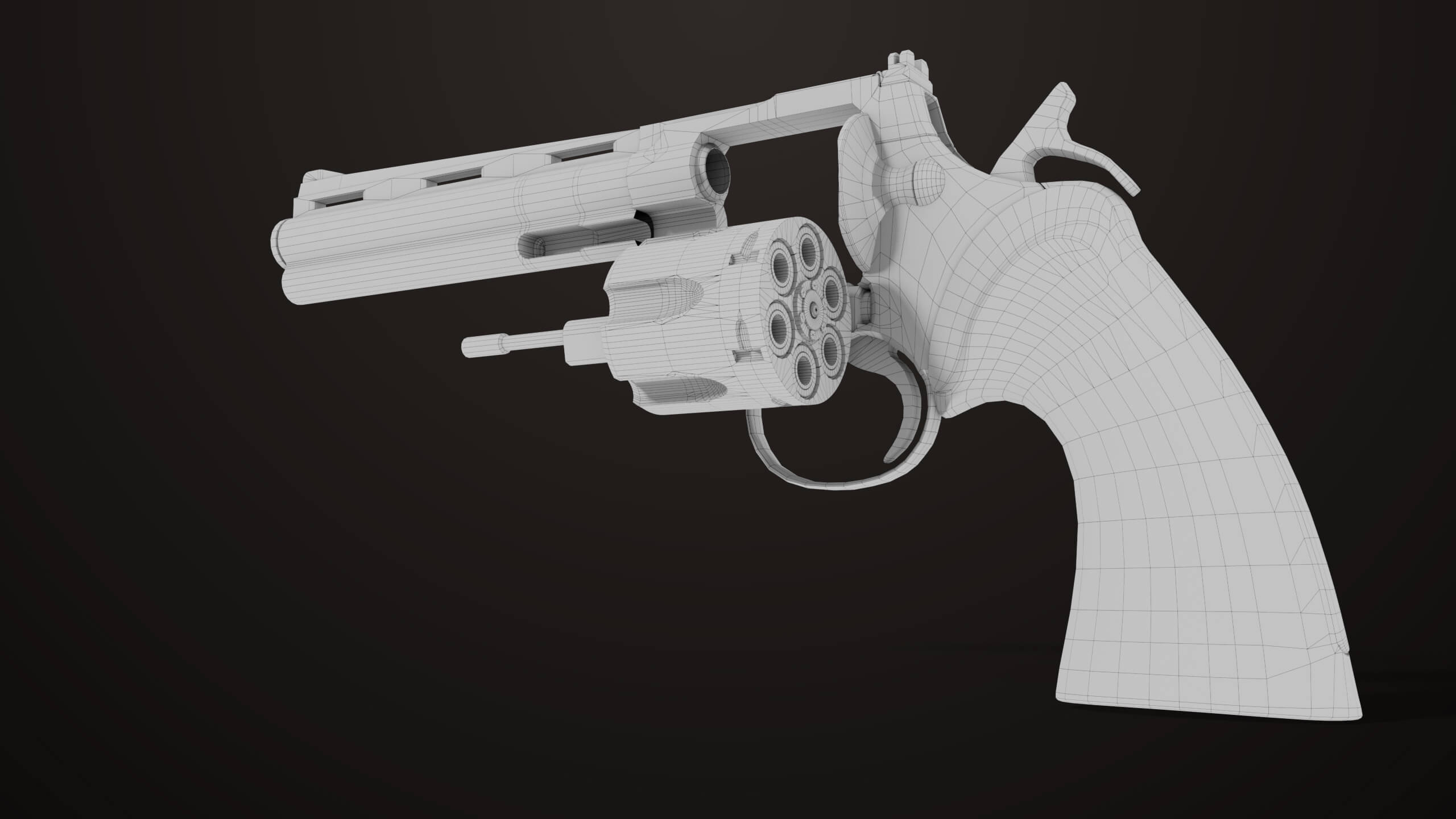 Revolver 05 Silver Colt Python All PBR Unity UE Textures - 3D Model by ...