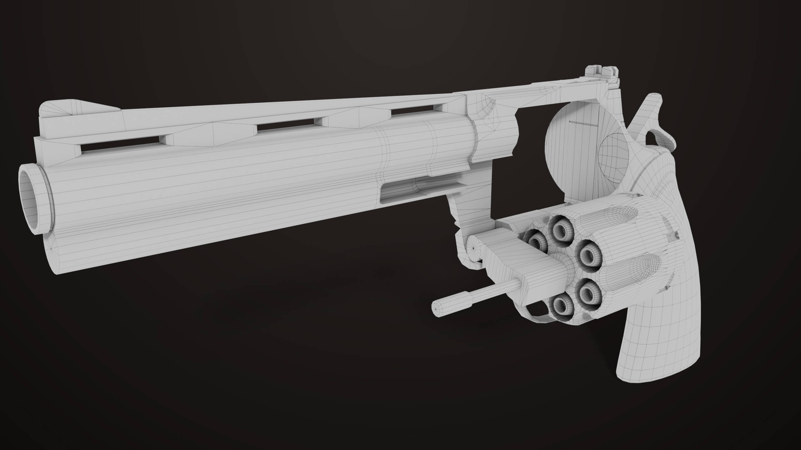 Revolver 05 Silver Colt Python All PBR Unity UE Textures - 3D Model by ...