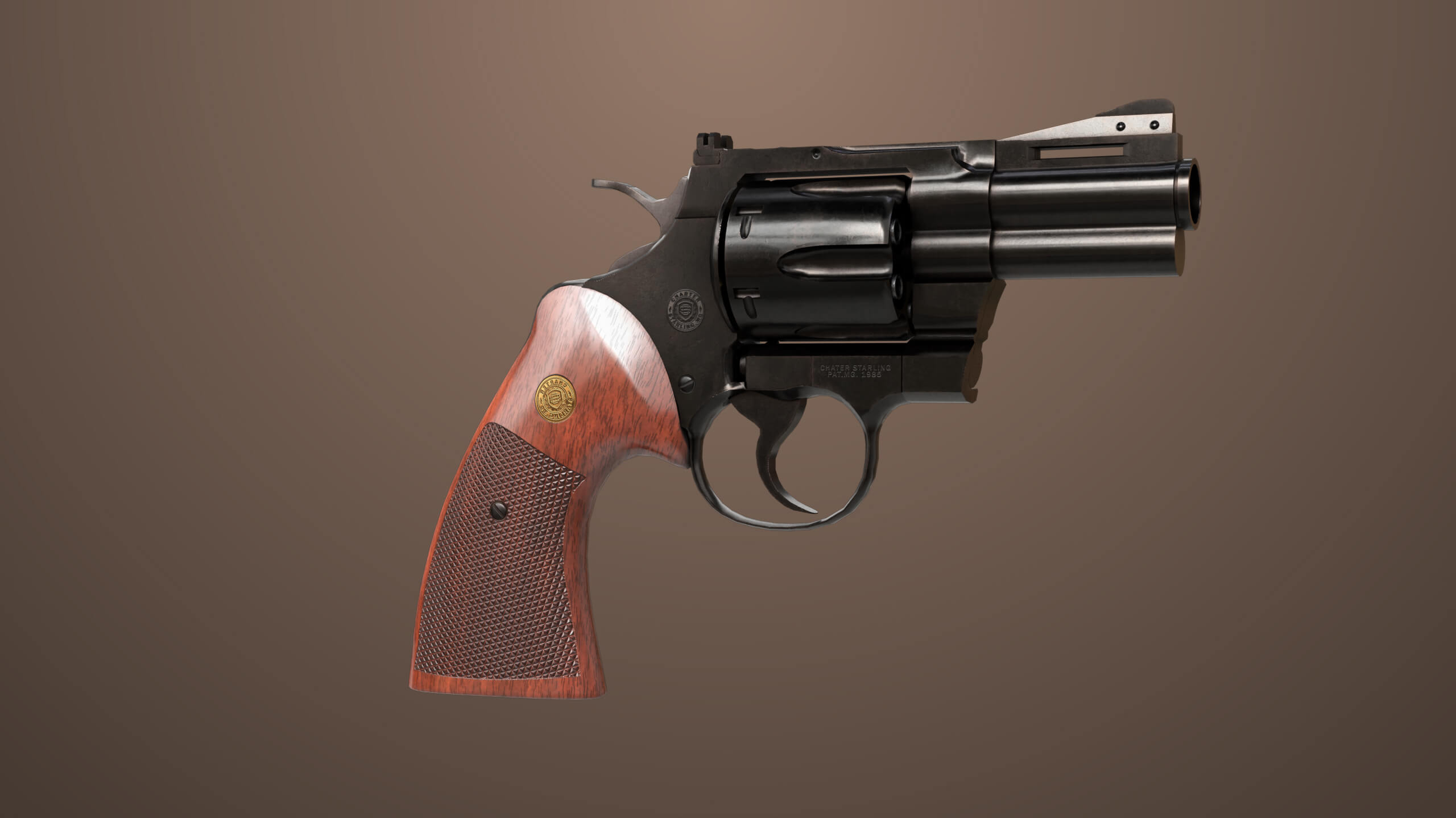 7 Black Revolvers Collection All PBR Unity UE Textures by Eight Vertex