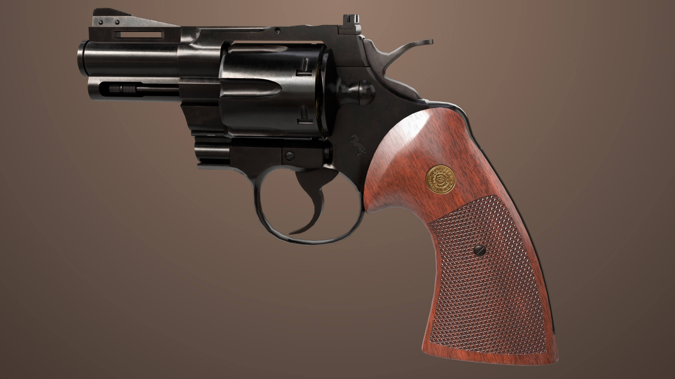 7 Black Revolvers Collection All PBR Unity UE Textures by Eight Vertex