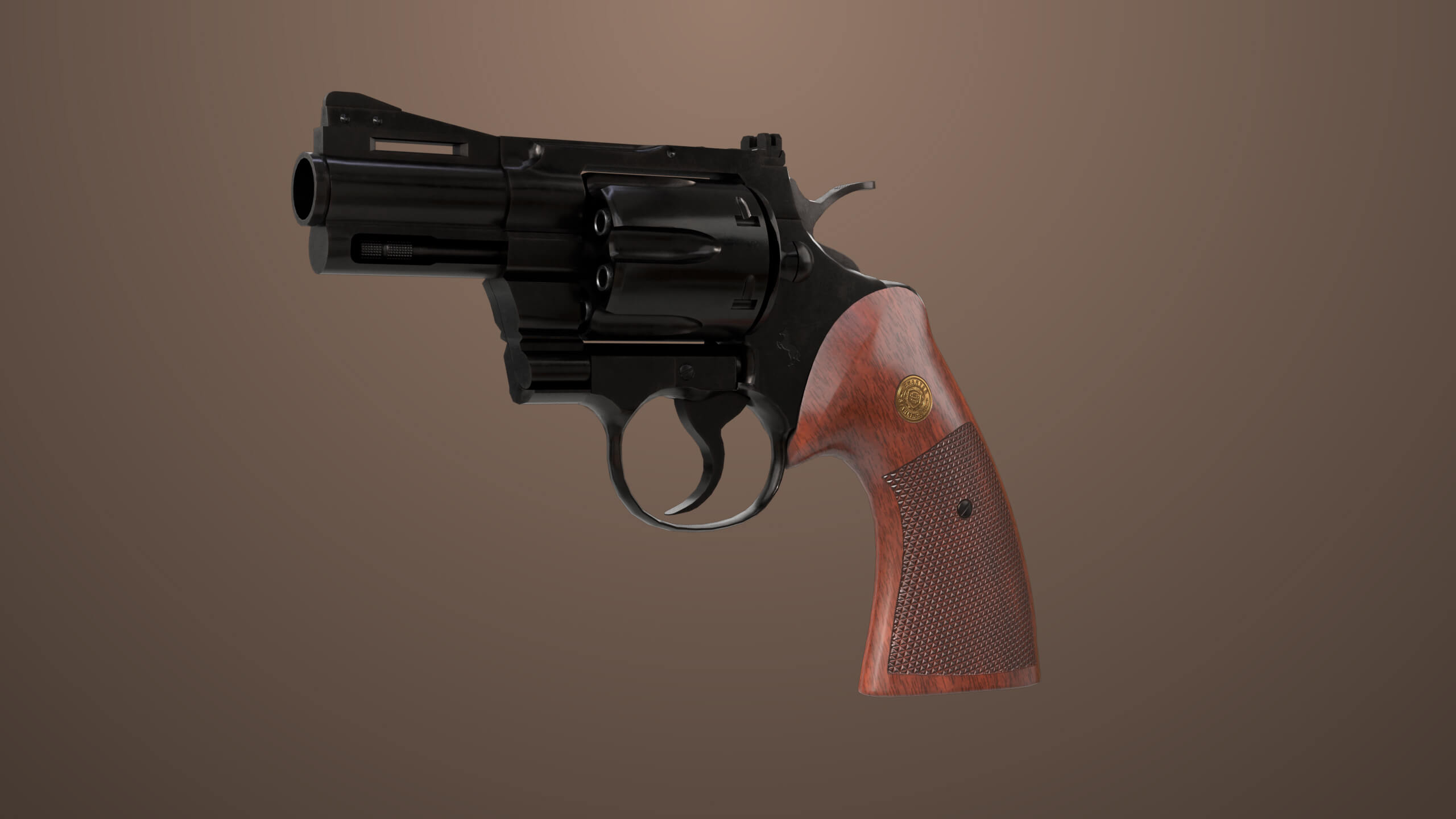 Revolver 05 Small Black All PBR Unity UE Textures - 3D Model by Eight ...