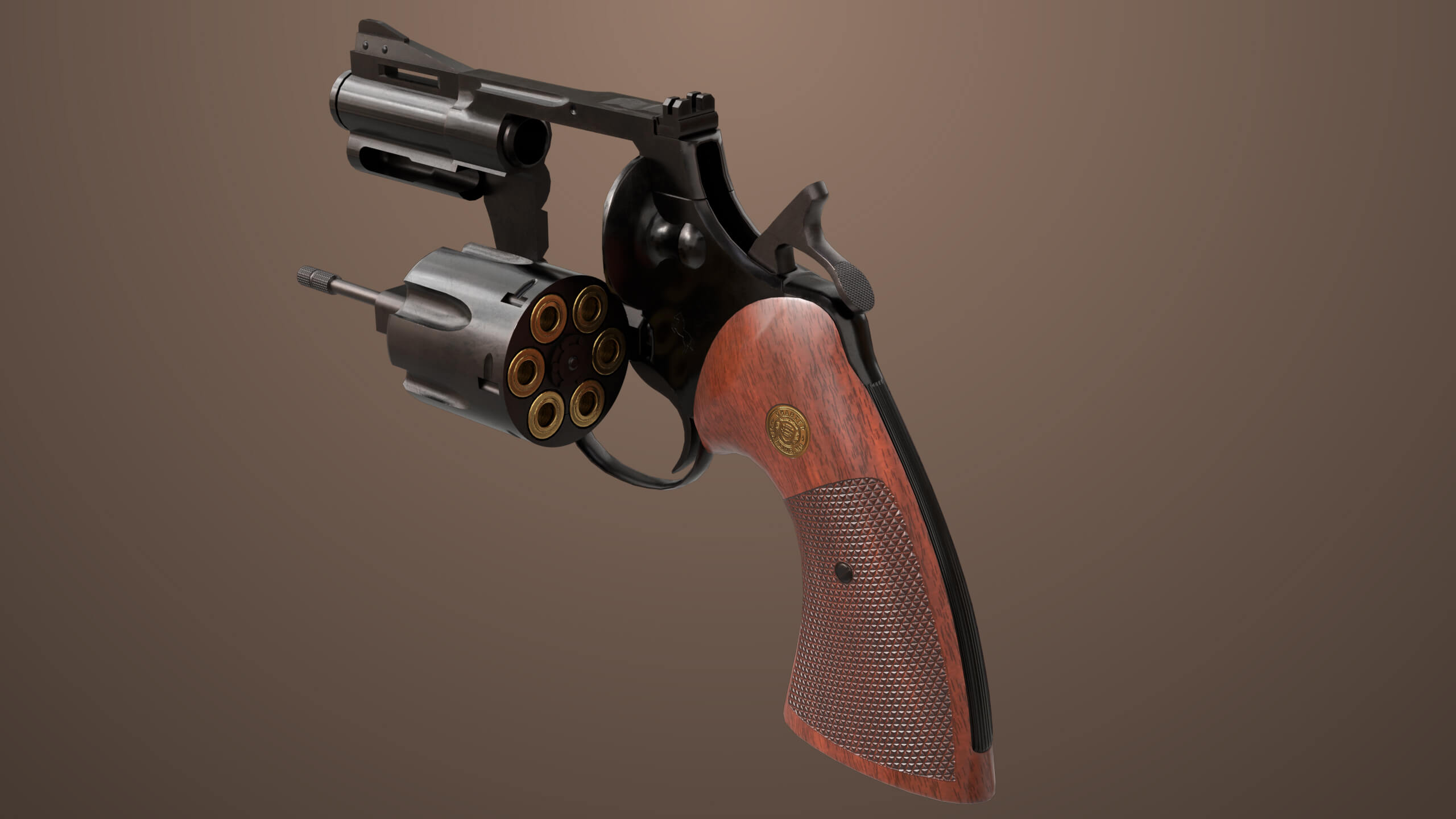 Revolver 05 Small Black All PBR Unity UE Textures - 3D Model by Eight ...