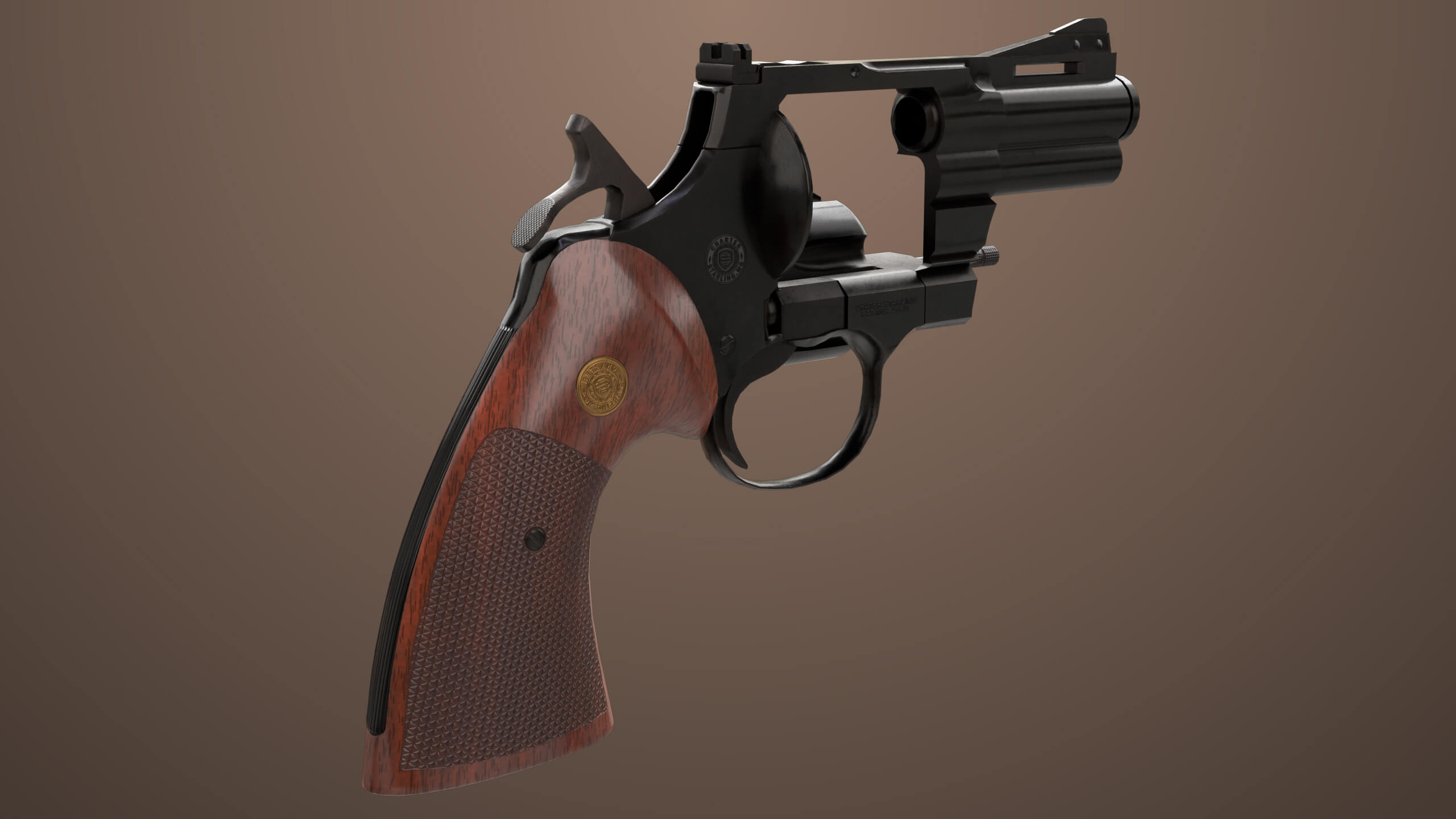 Revolver 05 Small Black All PBR Unity UE Textures - 3D Model by Eight ...