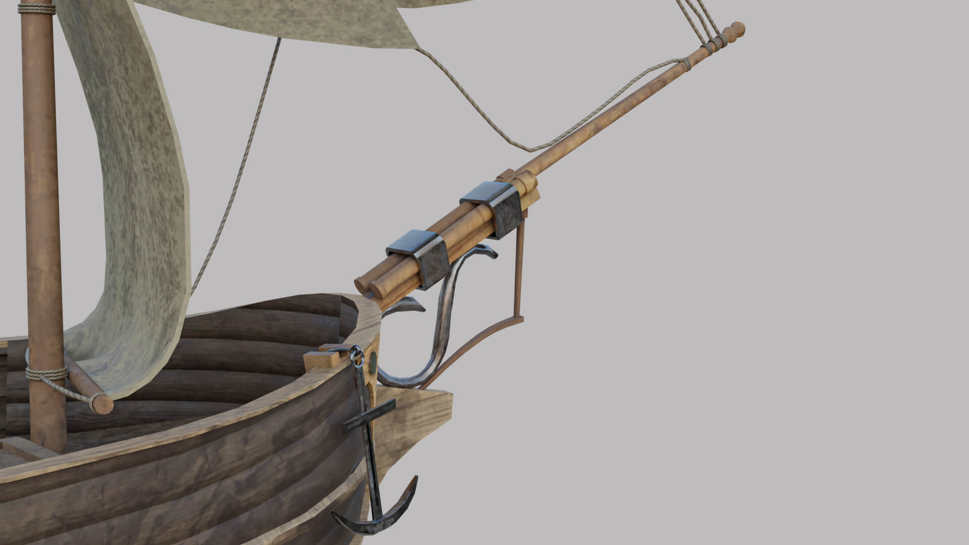 Sailing Ship Barque Dusted All PBR - 3D Model by Eight Vertex