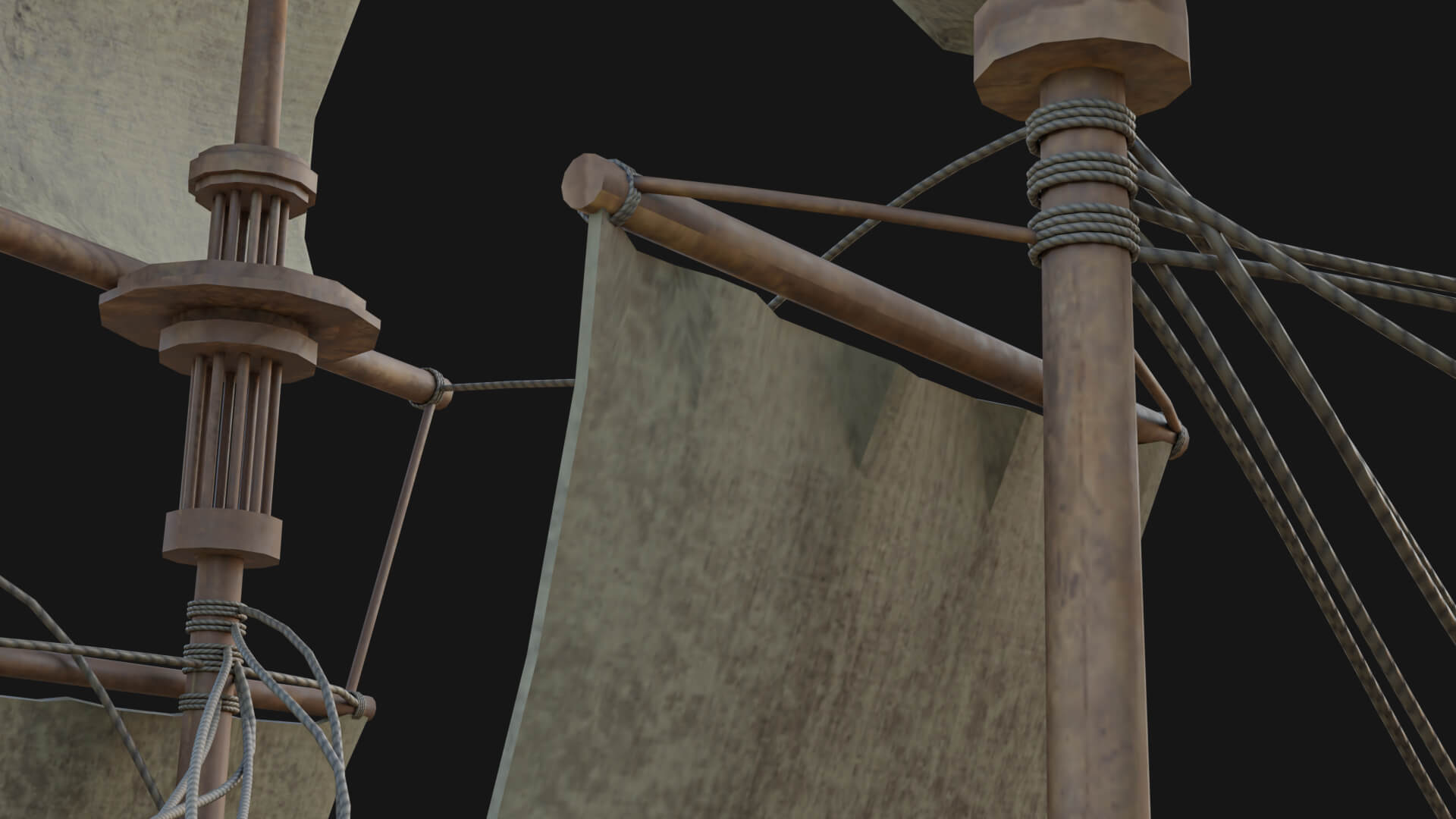 Sailing Ship Barque Dusted All PBR - 3D Model by Eight Vertex