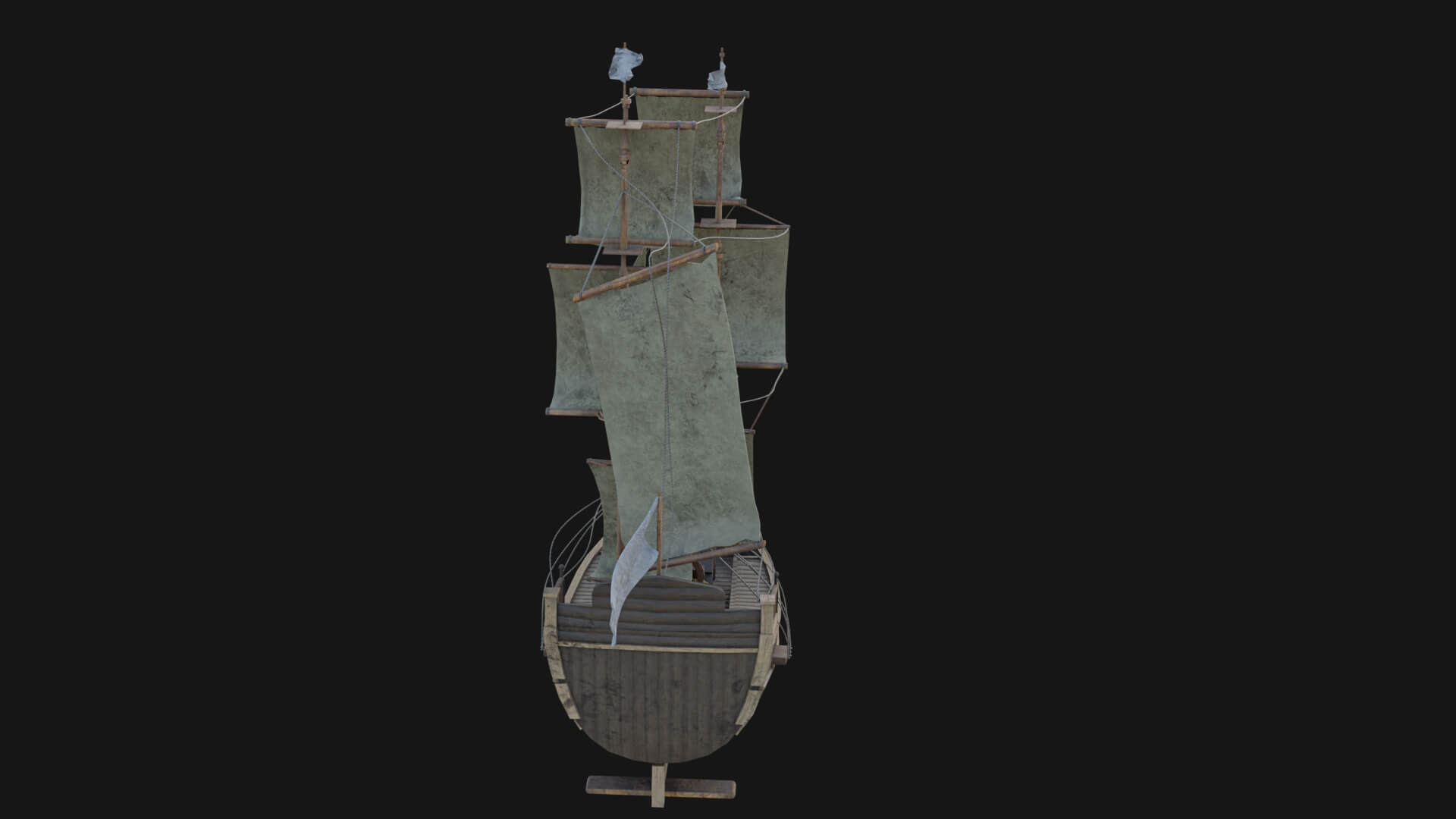 Sailing Ship Barque Dusted All PBR - 3D Model by Eight Vertex