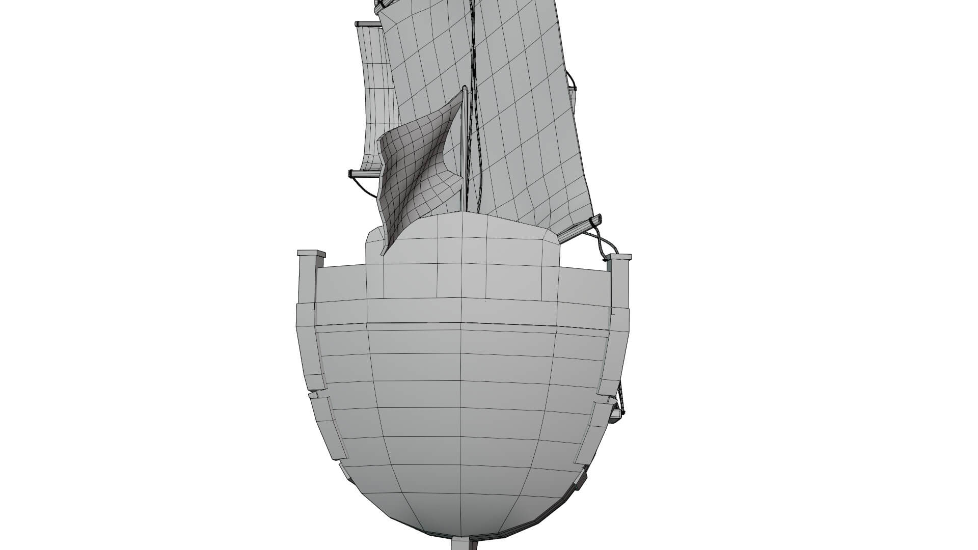Sailing Ship Barque Dusted All PBR - 3D Model by Eight Vertex